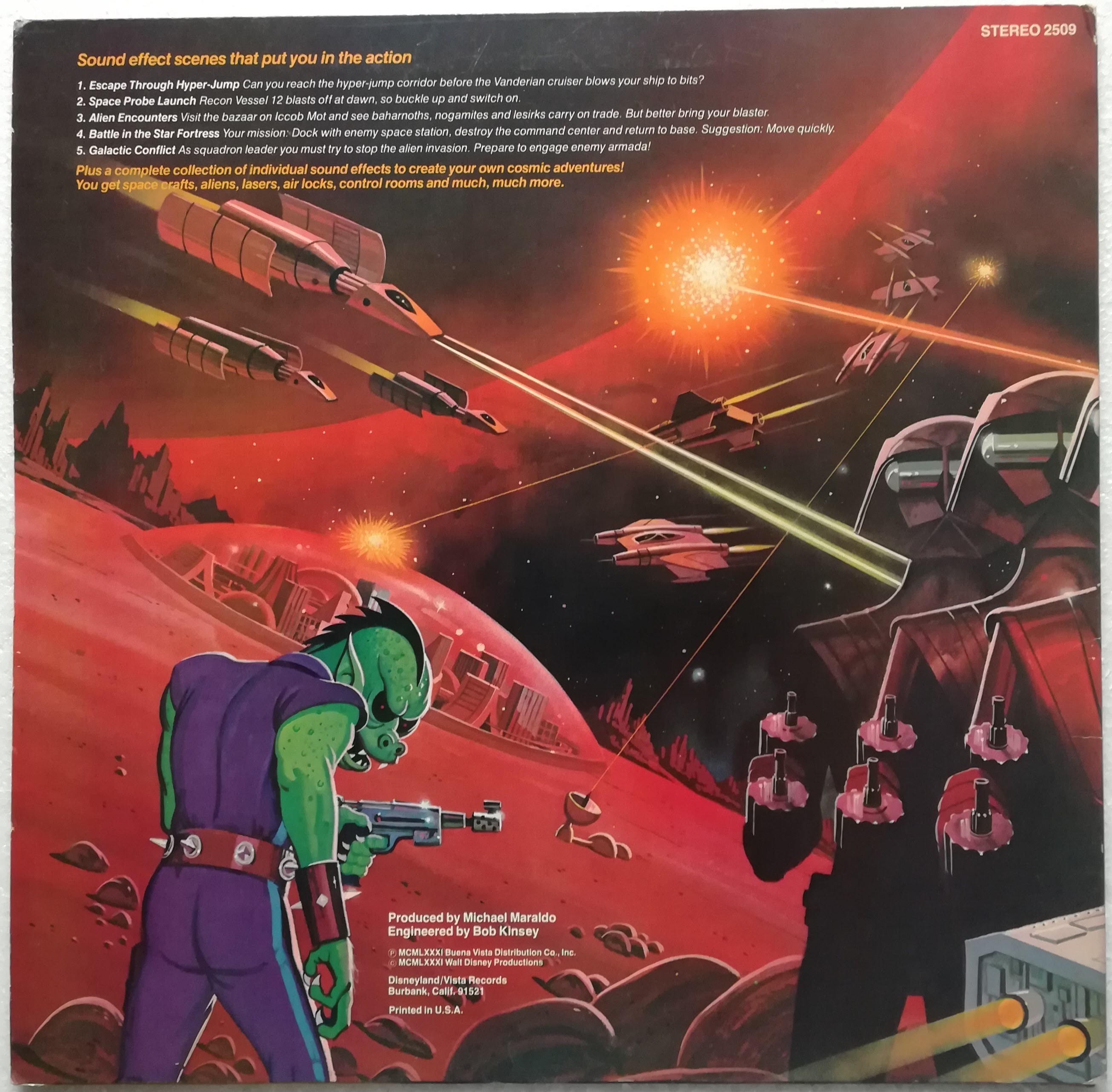 Michael Maraldo ‎"Walt Disney Studio's The Sounds Of Outerspace ...