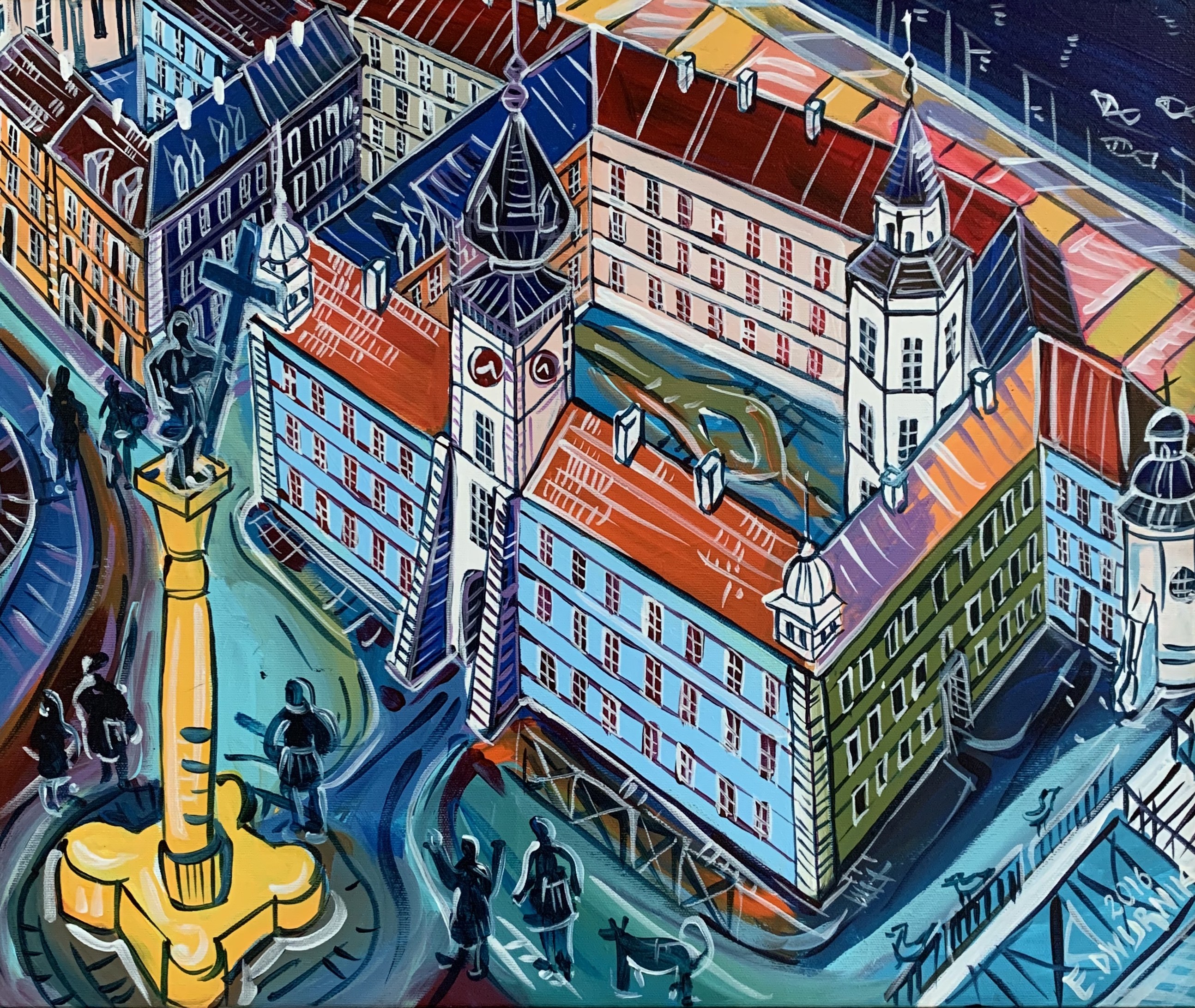 Edward Dwurnik, "Plac zamkowy", 2016 - Aukcja internetowa / Licytacja online - Cena - OneBid