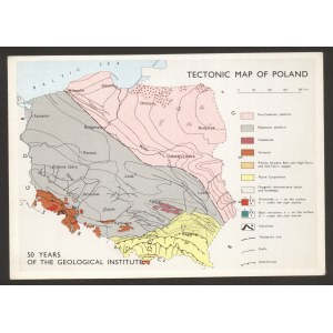 Mapa geologiczna Polski, Tectonic Map of Poland - Online auction ...