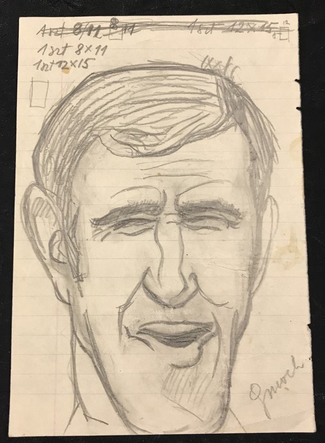 [Karykatura] Rysunek ołówkiem [Jacek] Gmoch - Aukcja internetowa ...