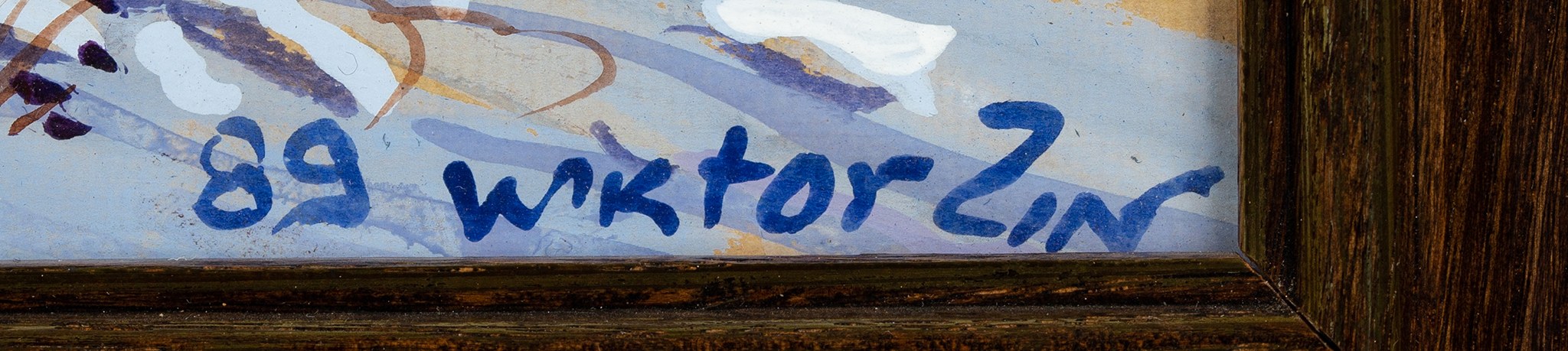 Wiktor Zin (1925 - 2007), "Dwór w Brzostowie", 1989 rok - Aukcja ...