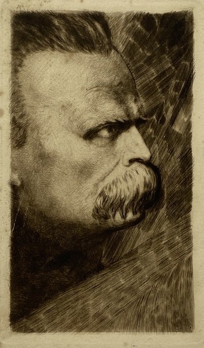 Siedlecki Franciszek, Fryderyk Nietzsche, akwaforta - Aukcja ...