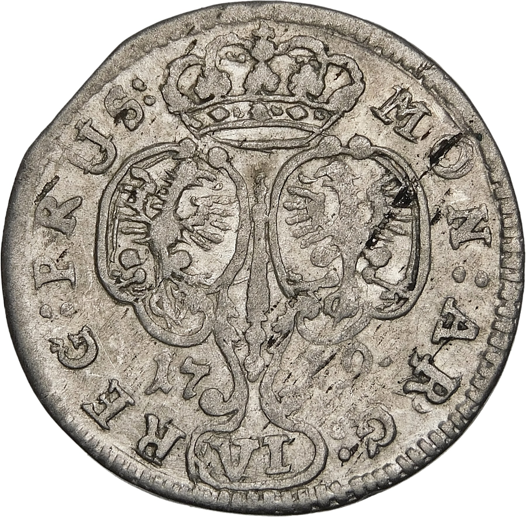 Niemcy, Prusy - Fryderyk Wilhelm I (1713–1740), Szóstak 1719 CG ...