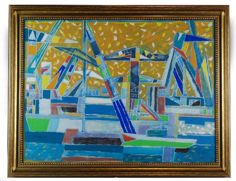 Kazimierz OSTROWSKI (1917-1999), Doki, 1985 - Aukcja internetowa ... Kazimierz OSTROWSKI (1917-1999), Doki, 1985 - Aukcja internetowa ...