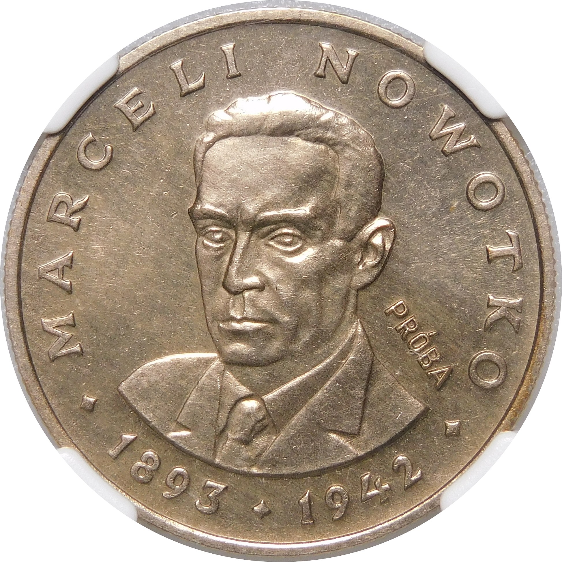 Próba 20 złotych Marceli Nowotko 1974 - MIEDZIONIKIEL - Aukcja ...