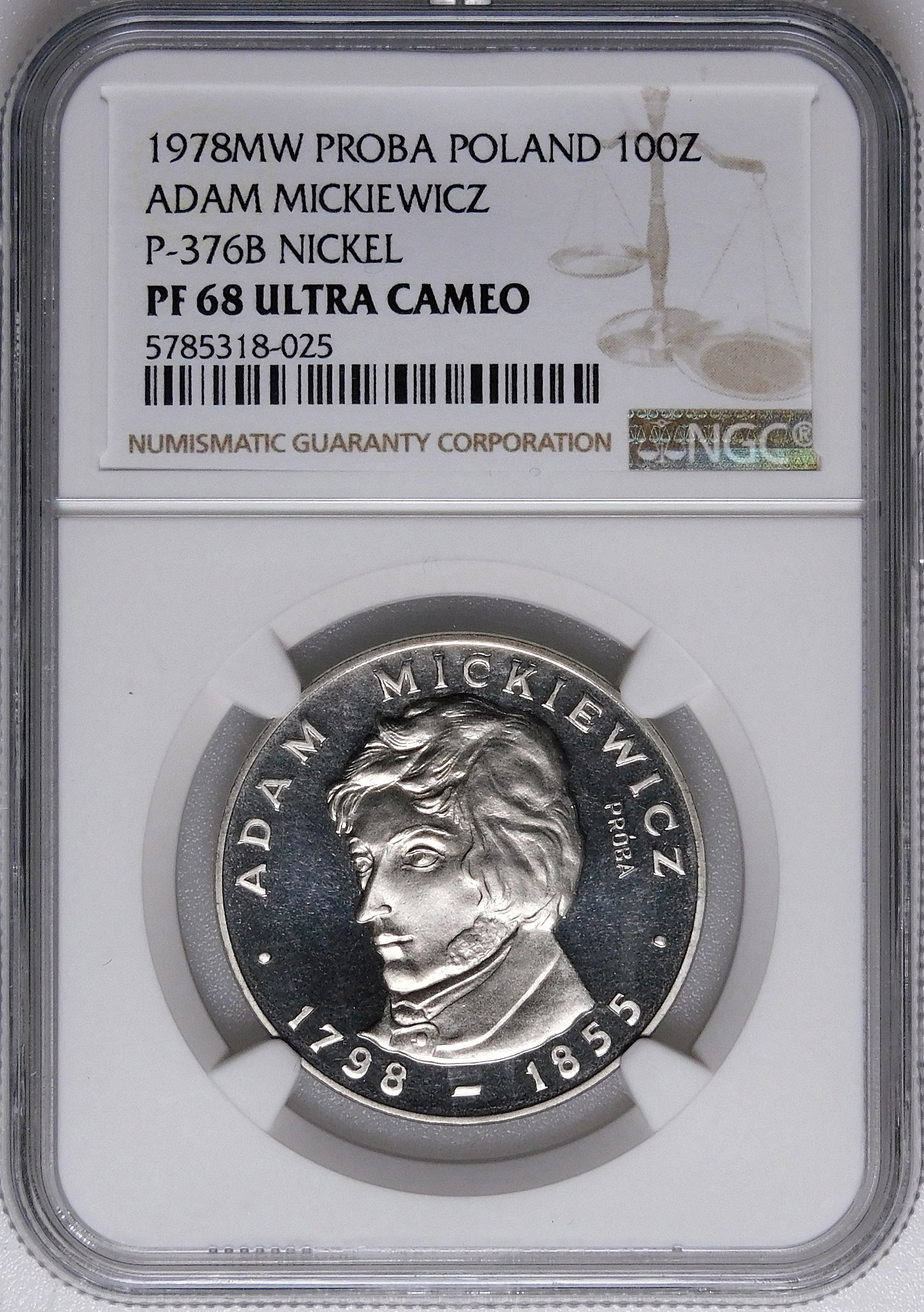 PRÓBA NIKIEL 100 złotych 1978 Adam Mickiewicz - Aukcja internetowa / Licytacja online - Cena ...