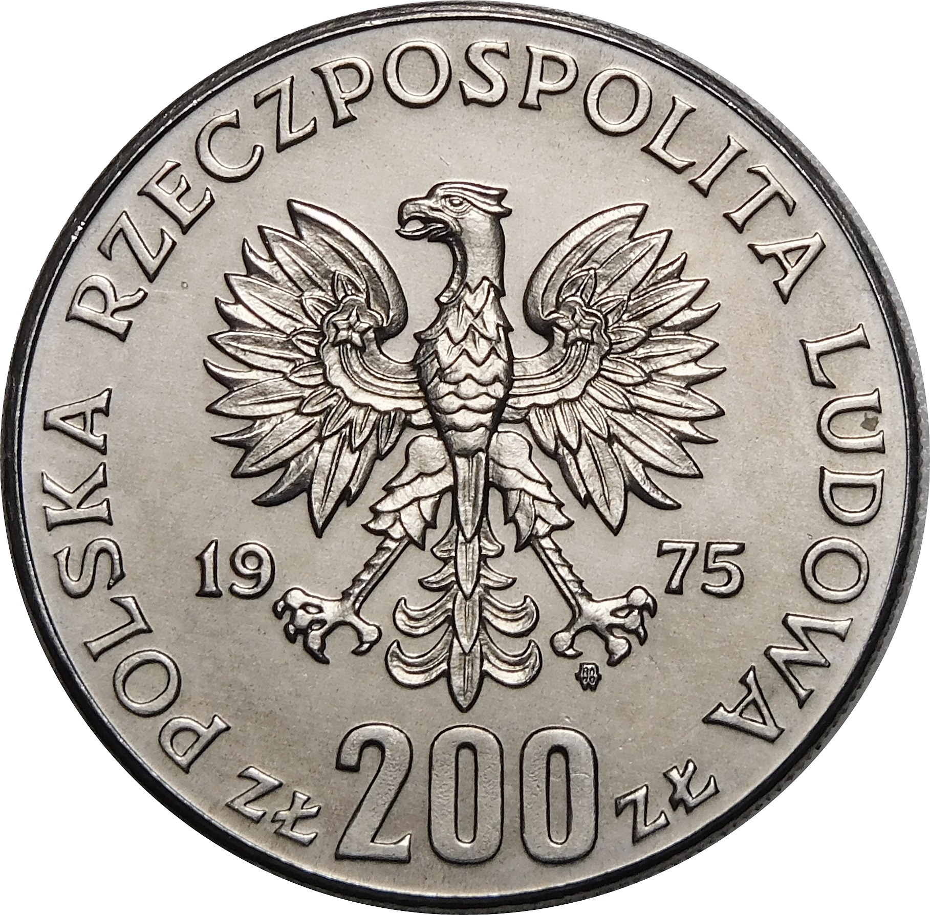 PRÓBA NIKIEL 200 złotych 1975 Faszyzm - Aukcja internetowa / Licytacja ...