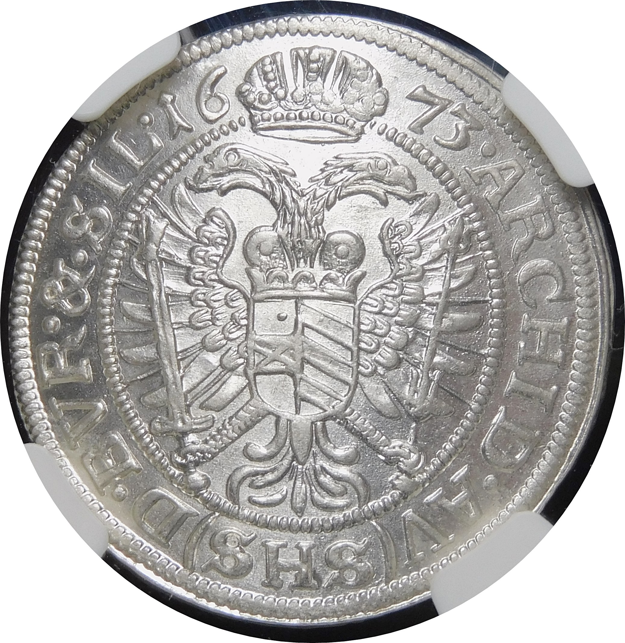 Śląsk - Śląsk pod panowaniem habsburskim, Leopold I, 6 krajcarów 1673 ...