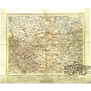 RACIBÓRZ. Topograficzna mapa rejonu miasta Racibórz, na mapie także m ...