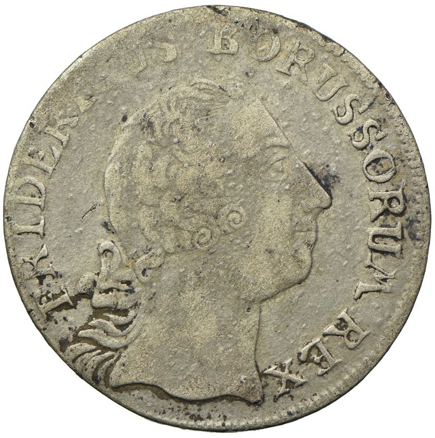 Niemcy, Prusy, Fryderyk II, 1/12 talara 1750 B, Wrocław - Aukcja ...