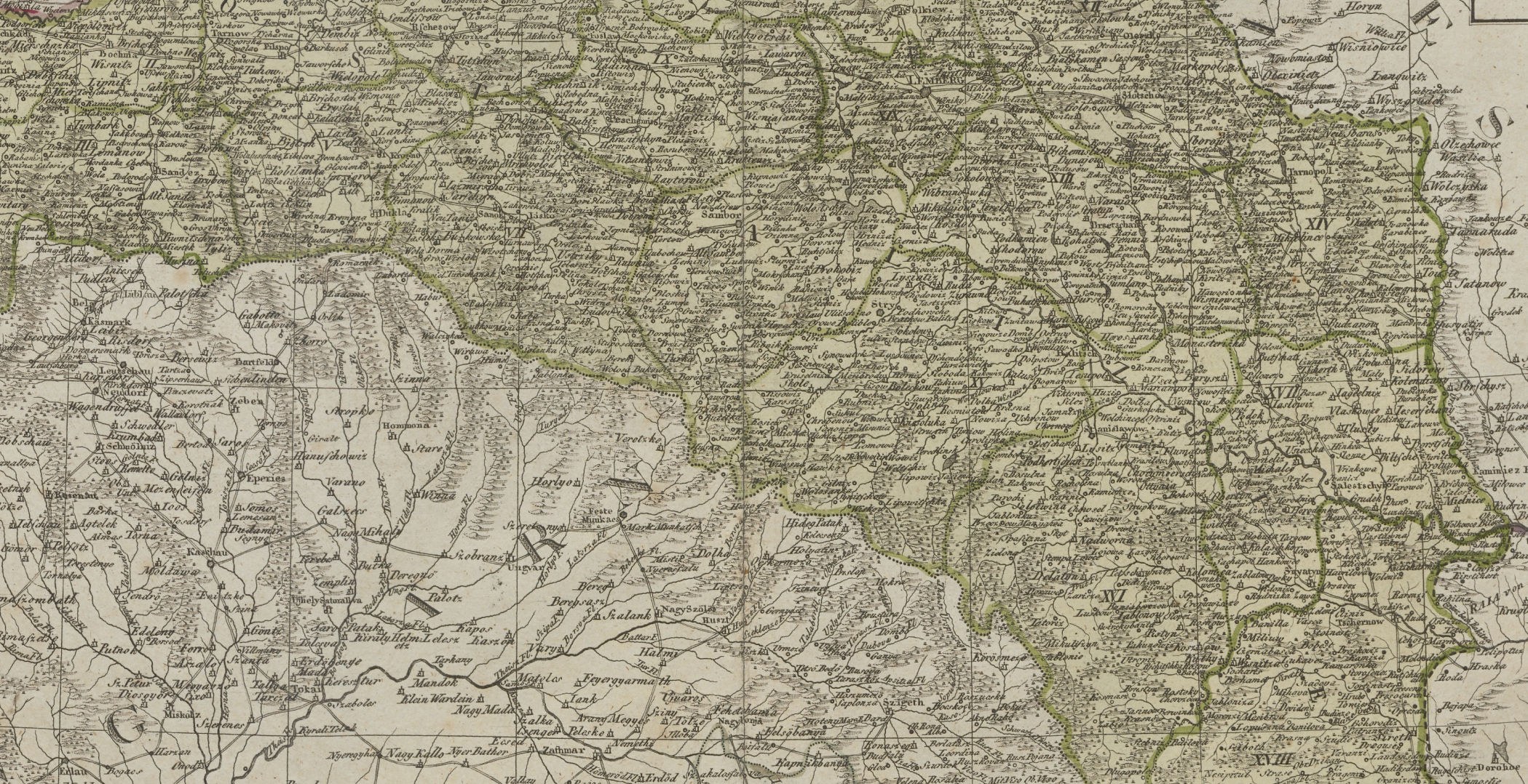 [mapa] Charte von Ost und West Galizien nach den neuesten ...