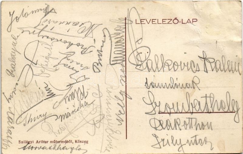 1914 Egervár (Zala), M. kir. postahivatal, várkastély, római katolikus ...