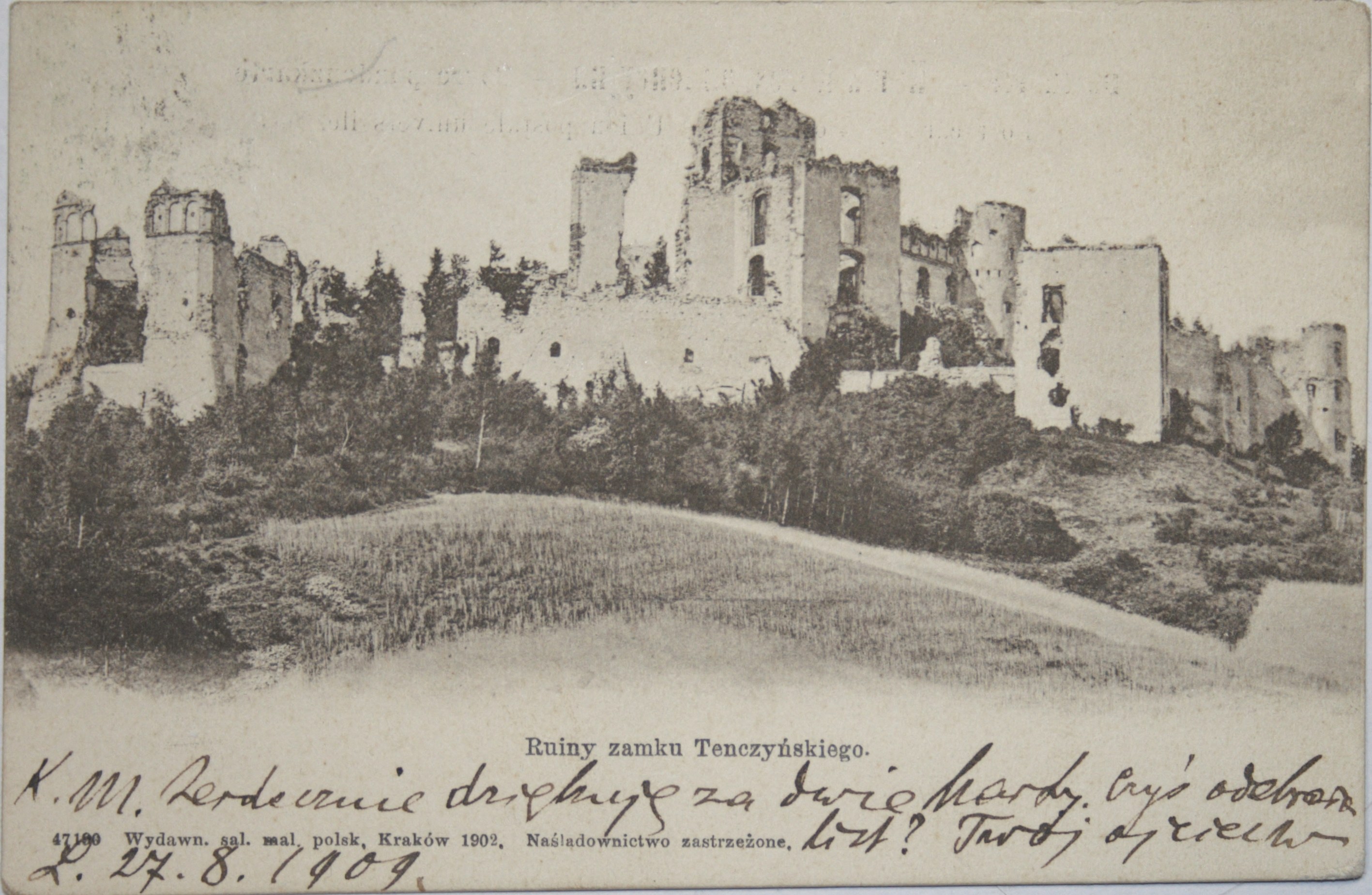 Tenczynek - Ruiny zamku, przed 1905 - Aukcja internetowa / Licytacja ...
