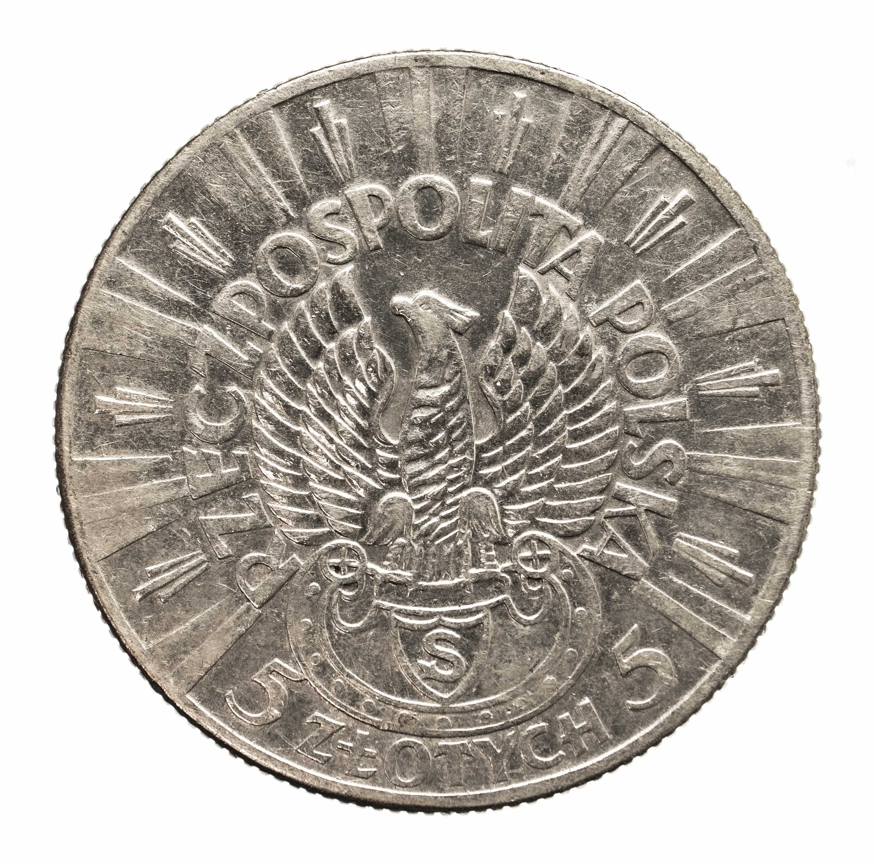 Poland, Second Republic (1918-1939), 5 zloty Pilsudski - Rifleman's Eagle 1934, Warsaw. - Online ...