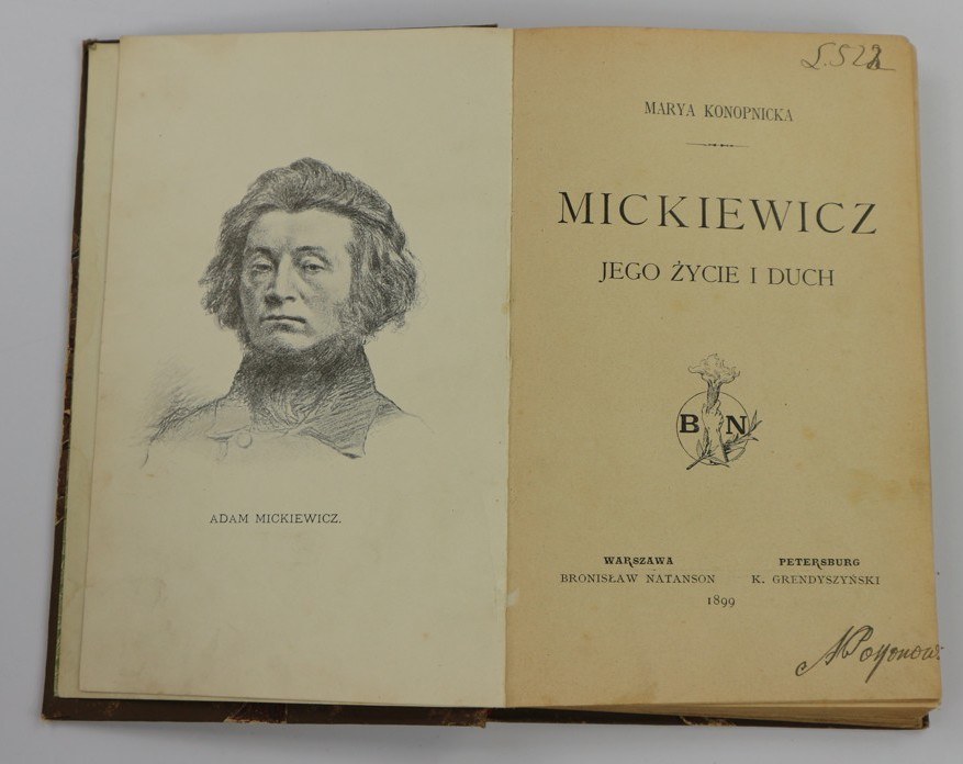 Konopnicka Maria - Mickiewicz jego życie i duch [1899] - Aukcja ...