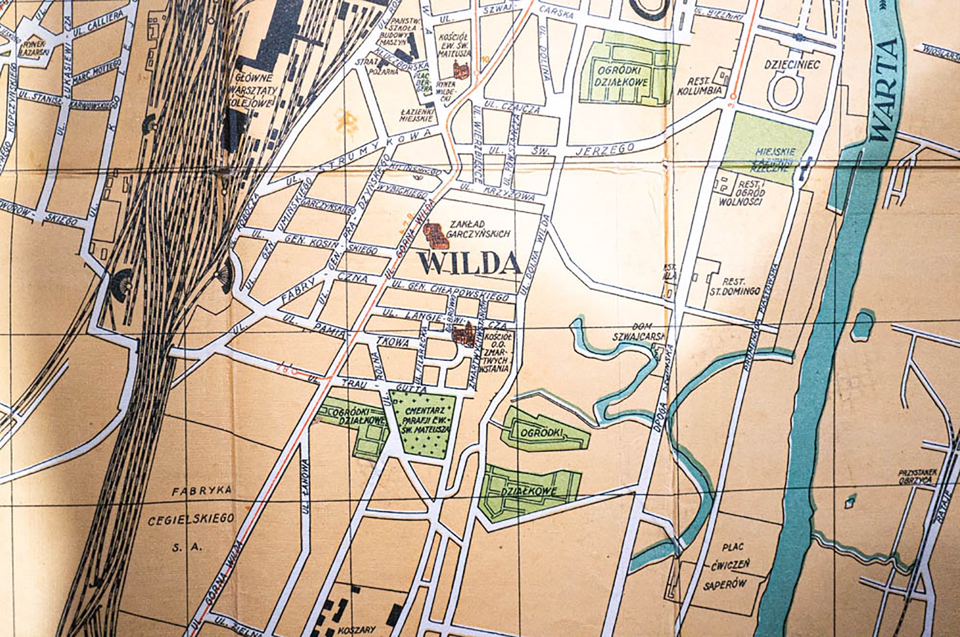 [MAPA] Plan miasta Poznania, 71 x 61cm, podziałka 1: 10.000, [przed ...