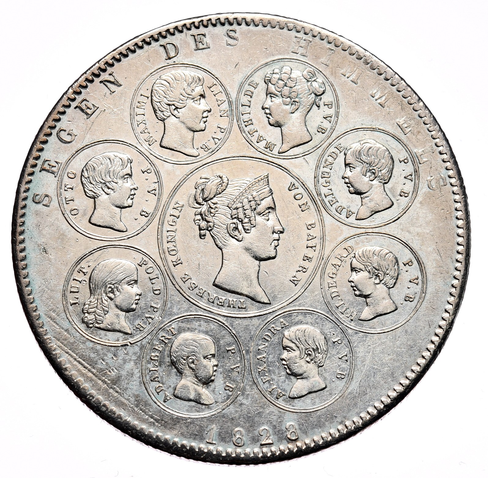 Niemcy, Bawaria, Ludwik I, talar 1828 - Aukcja internetowa / Licytacja ...