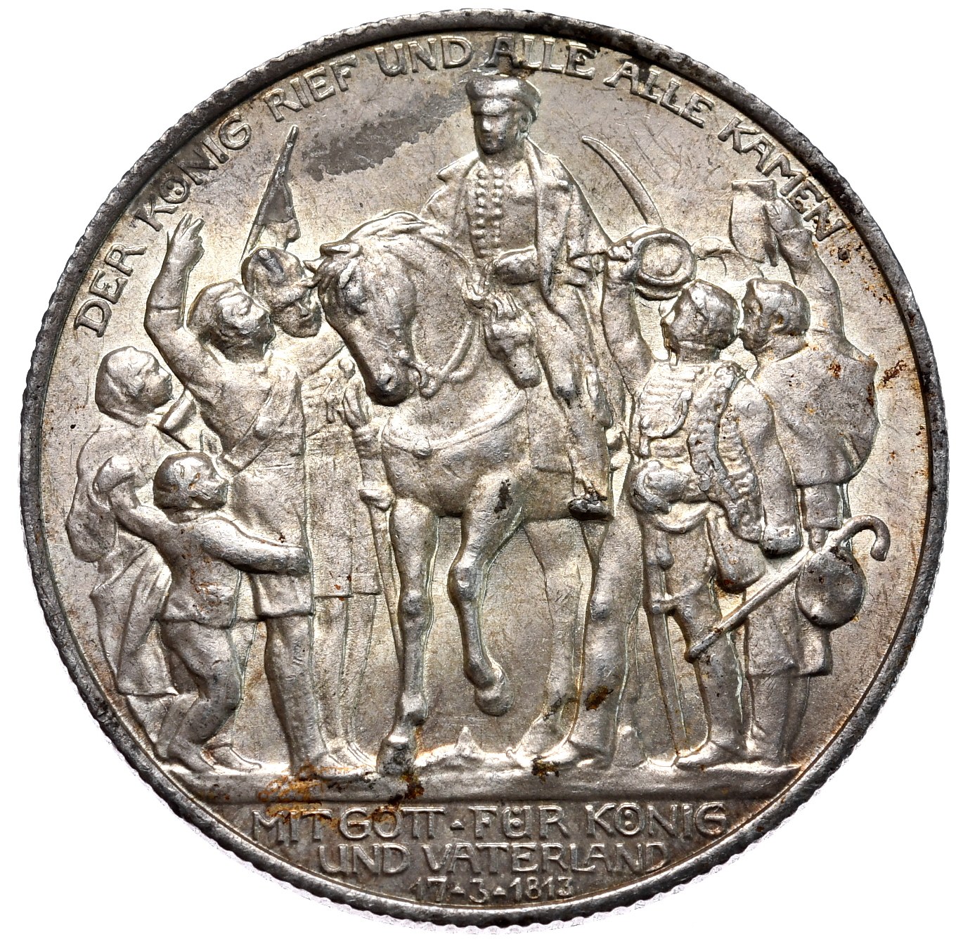 Niemcy, Prusy, 2 marki 1913, 100. rocznica zwycięstwa pod Lipskiem - Aukcja internetowa ...