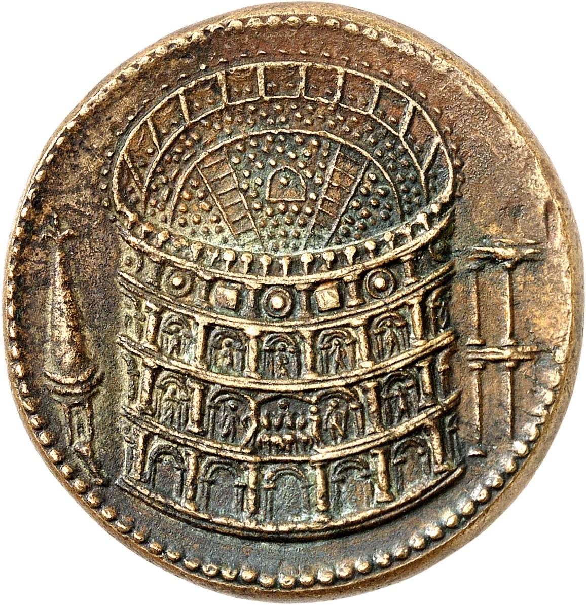 Vespasien (69-79). Padouan du sesterce au Colisée du divin Titus, par ...