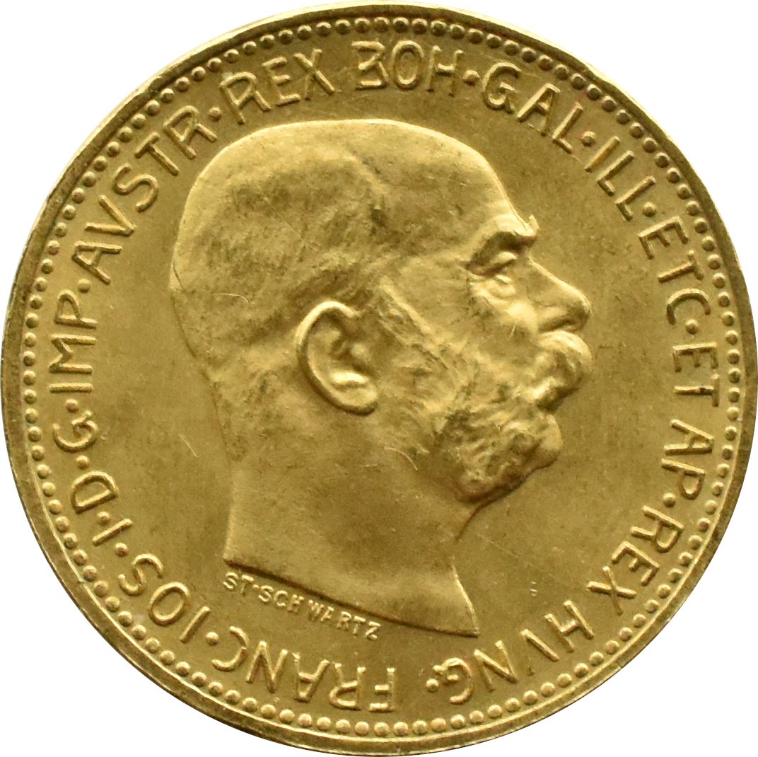 Austro-Węgry, Franciszek Józef I, 20 koron 1915, Wiedeń, UNC - Aukcja internetowa / Licytacja ...