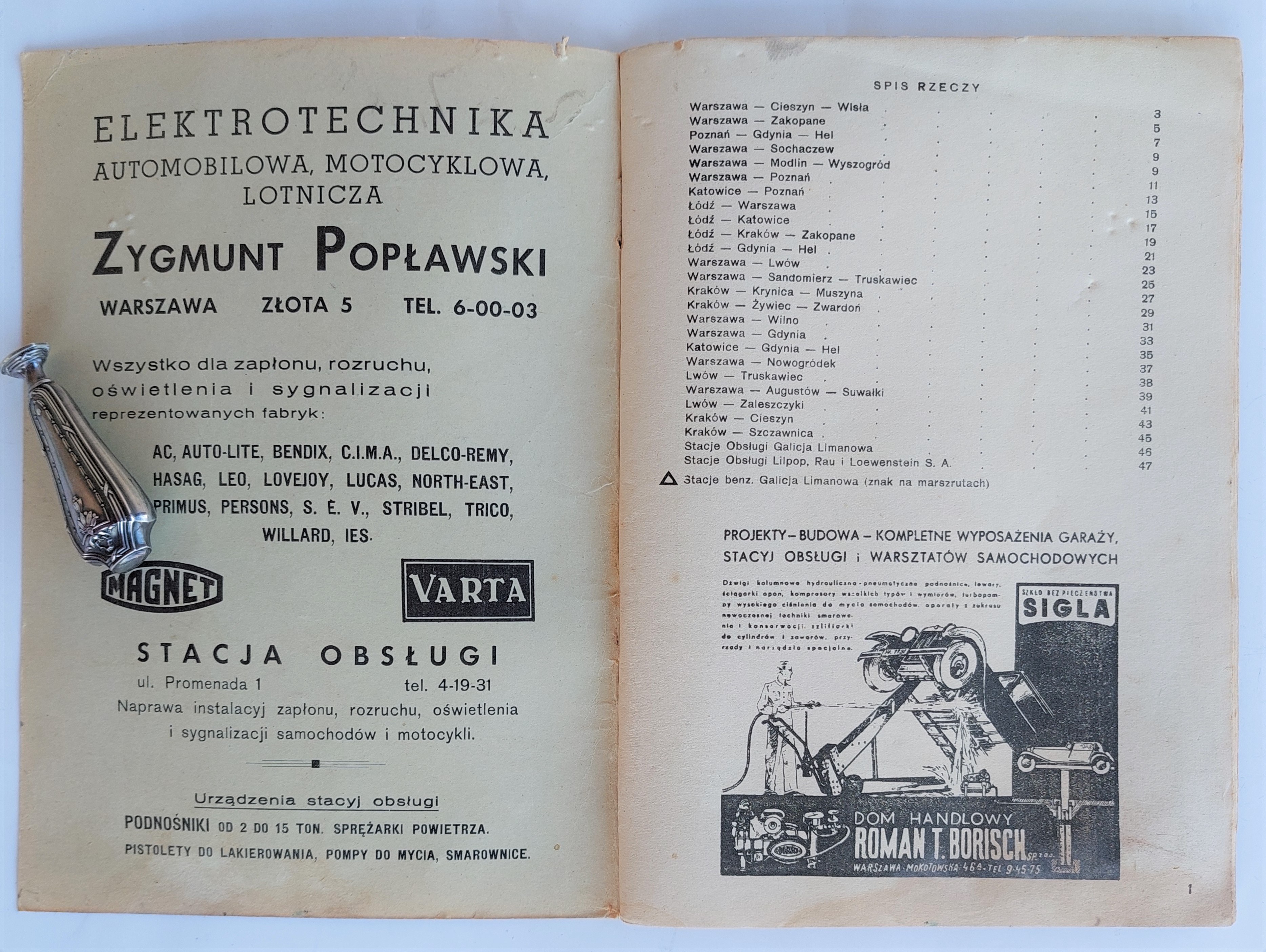 Samochodowa mapa Polski : stan dróg na 1939/40 (Część tekstowa ...