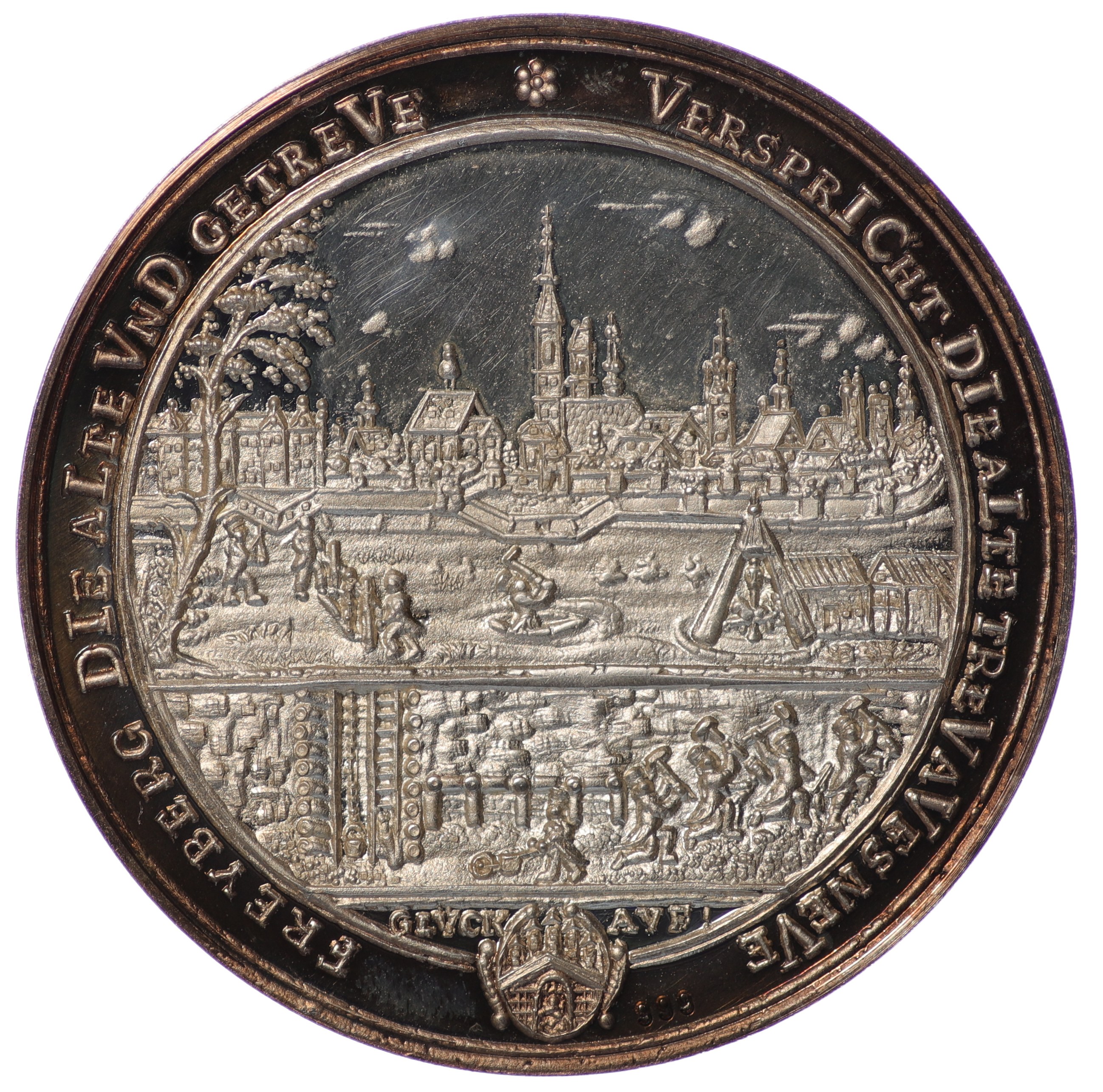 Germany, Saxony, Frederick August II, 1733 medal, Opening of the ...