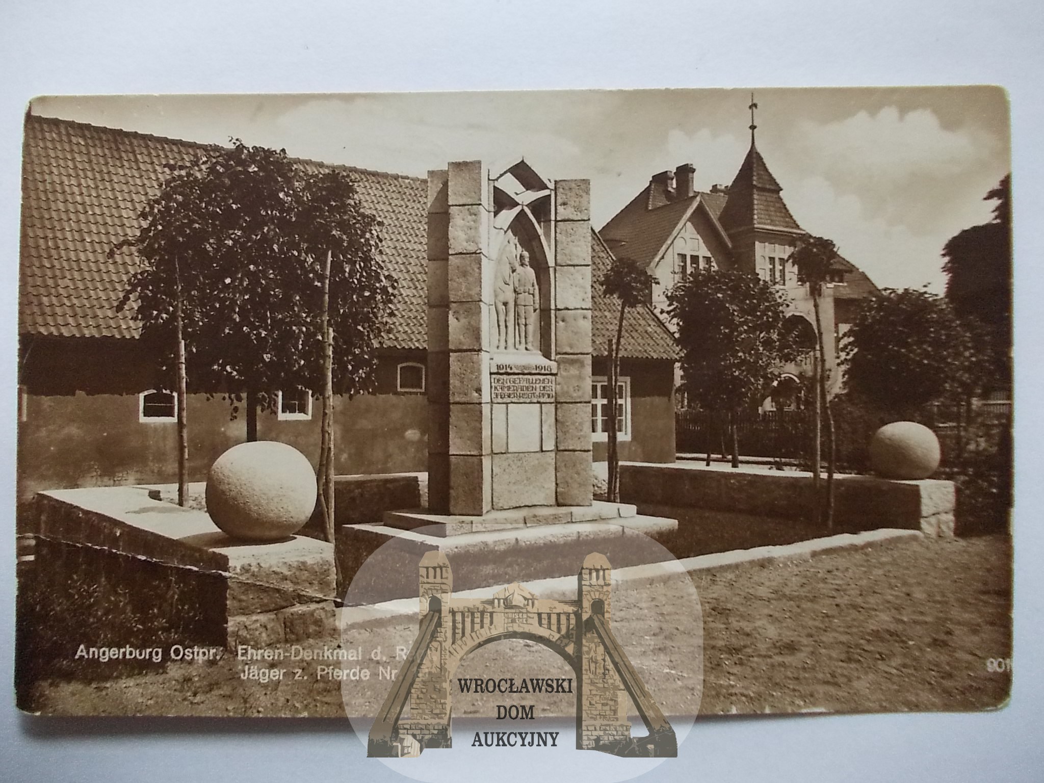Węgorzewo, Angerburg, pomnik, ok. 1930 - Aukcja internetowa / Licytacja ...