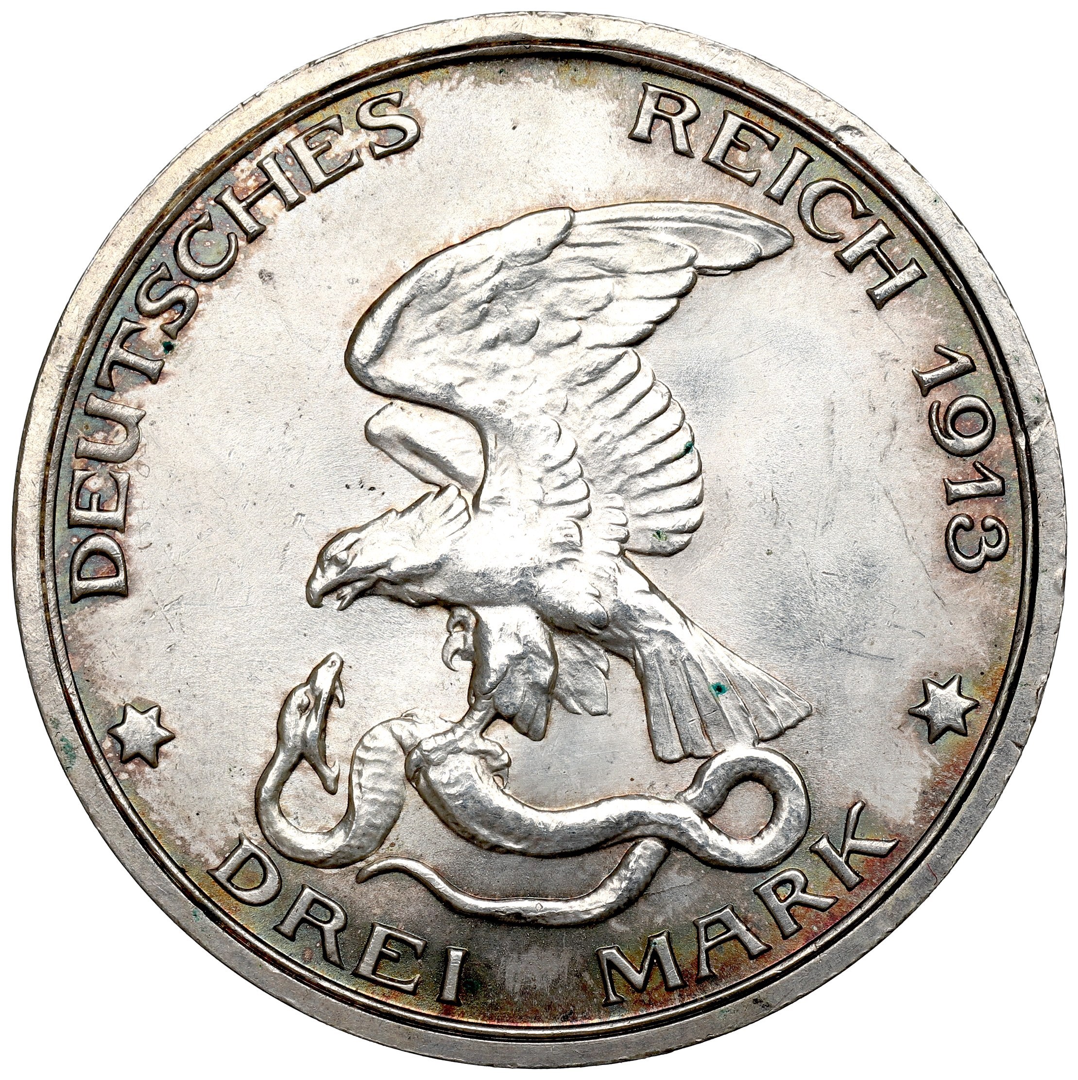 Niemcy, Prusy, 3 marki 1913 - 100 lat wiktorii lipskiej - Aukcja internetowa / Licytacja online ...