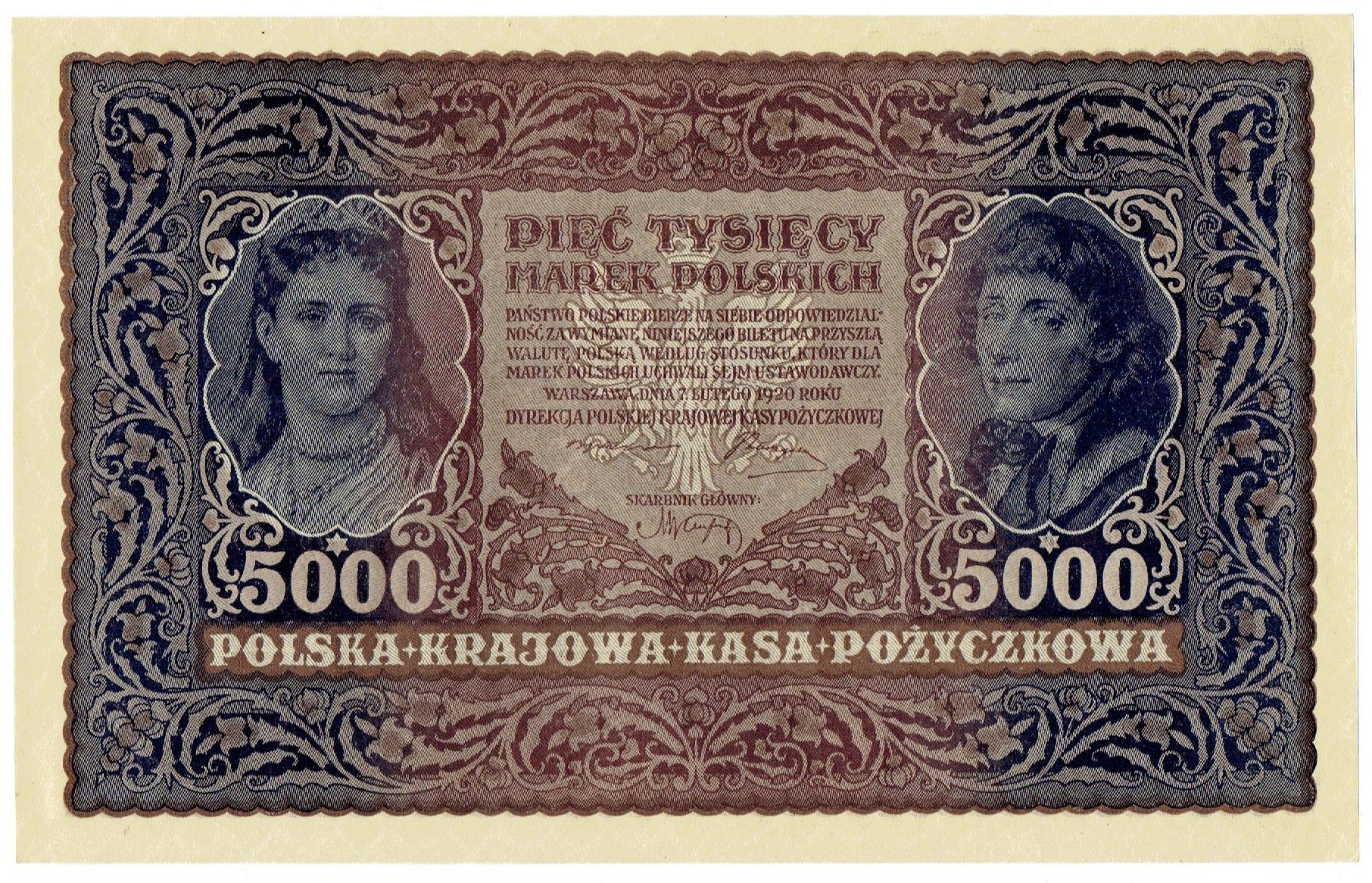 II RP, 5000 marek polskich 1920 III SERJA H - Aukcja internetowa / Licytacja online - Cena - OneBid