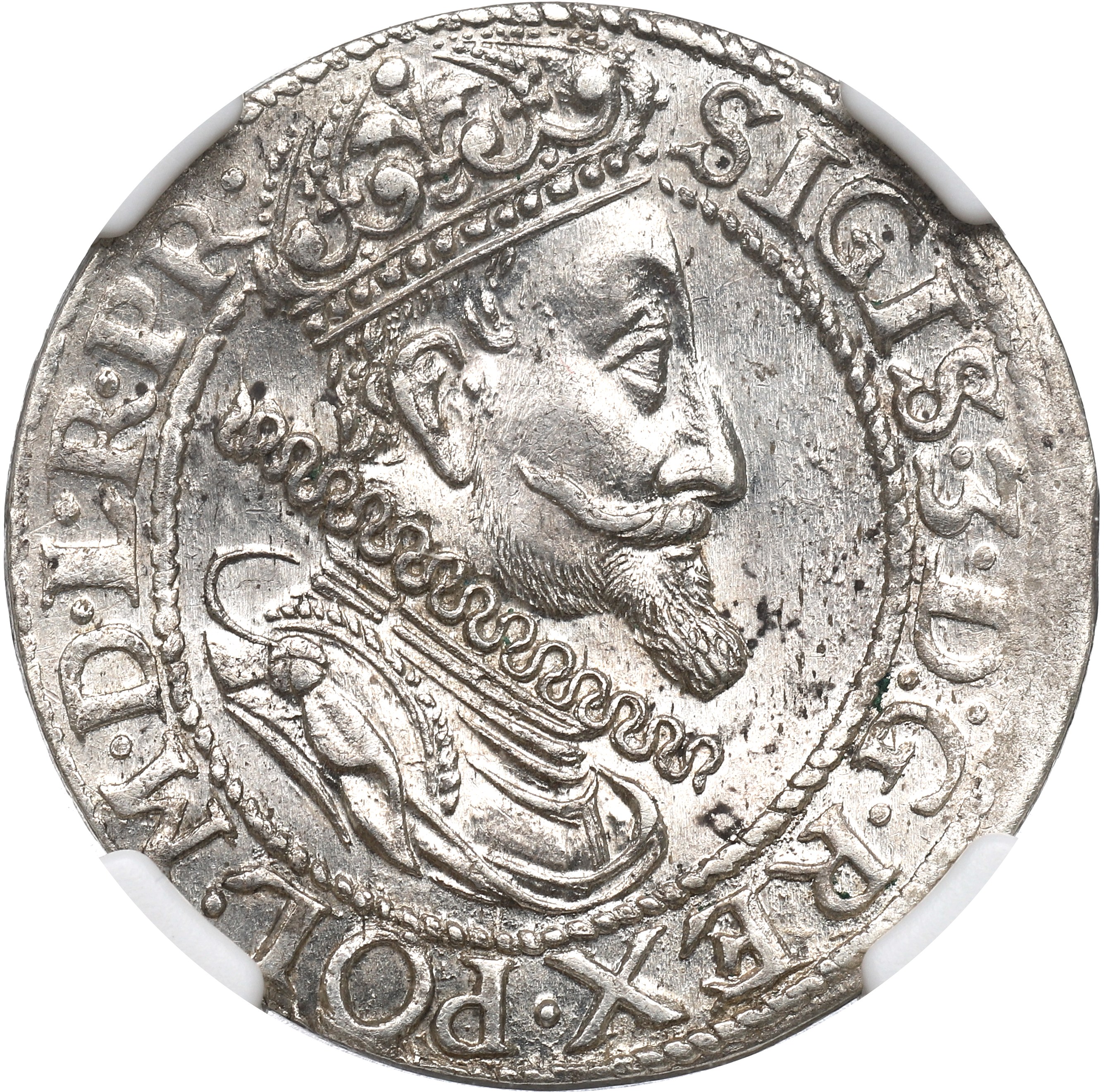 Zygmunt III Waza, Ort 1615, Gdańsk - stary typ popiersia NGC MS63 ...