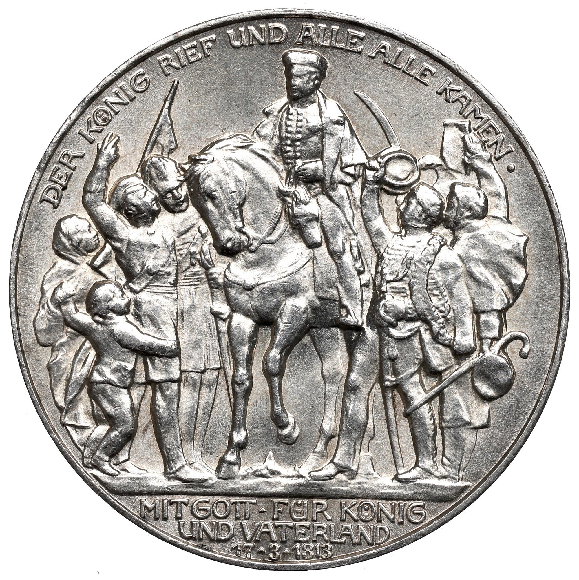 Niemcy, Prusy, 3 marki 1913 - 100 lat wiktorii lipskiej - Aukcja internetowa / Licytacja online ...