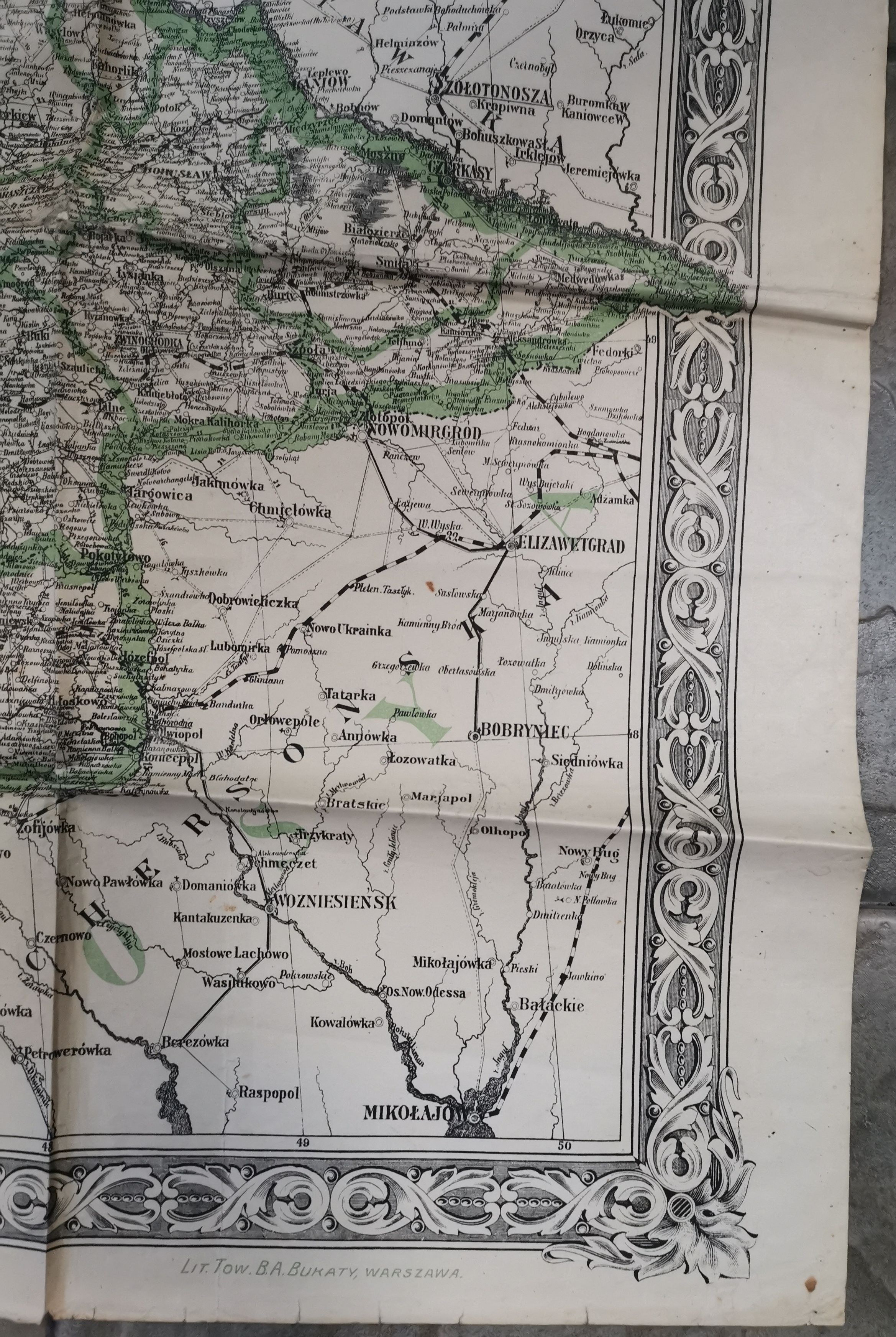 [Lithuania] Map of Lithuania and Ruthenia, Bazewicz 1919. [wall map ...