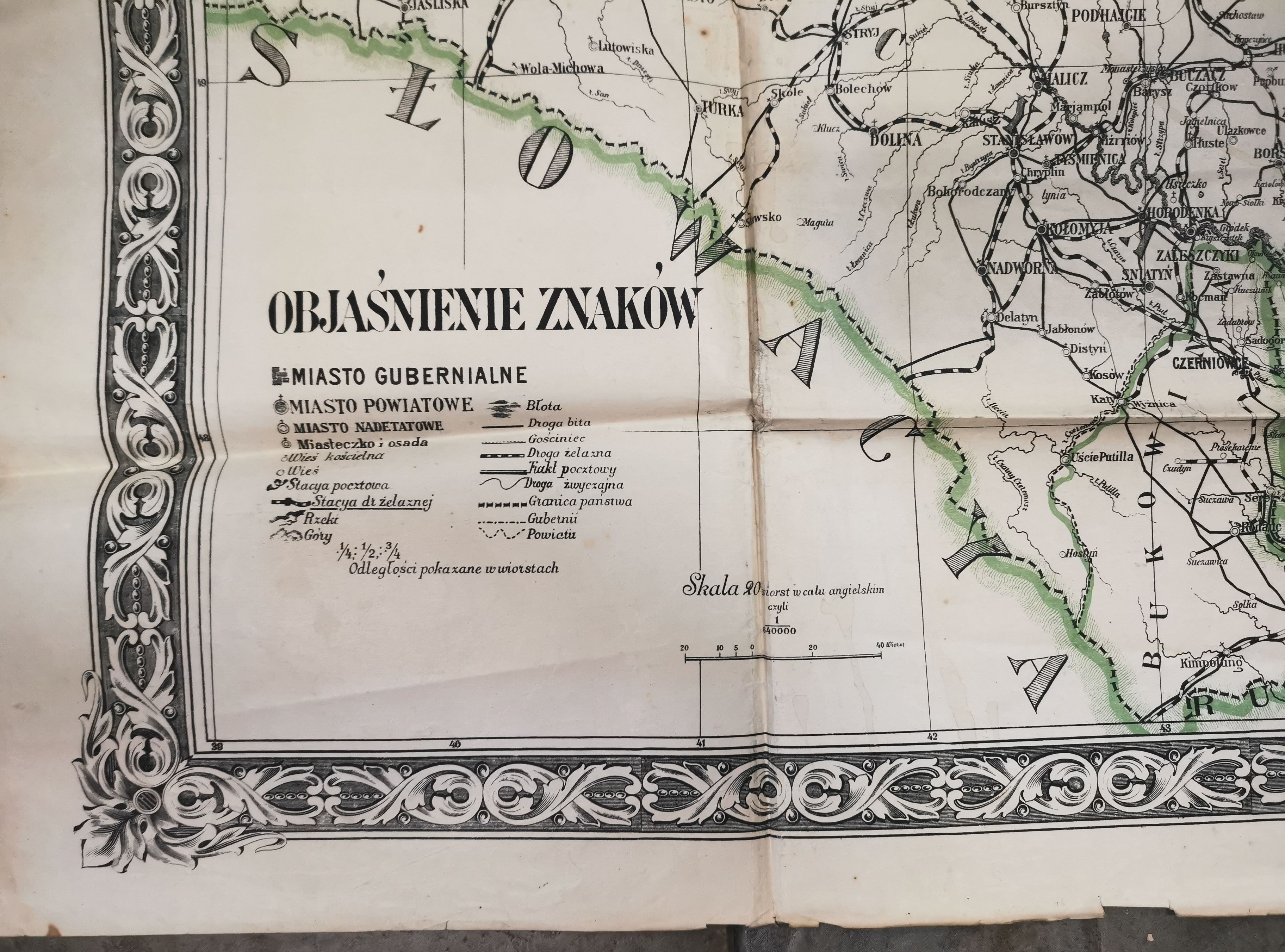[Lithuania] Map of Lithuania and Ruthenia, Bazewicz 1919. [wall map ...