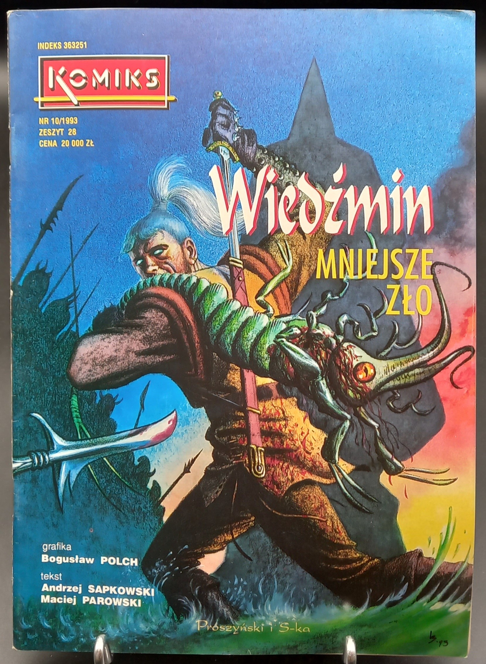Komiks Nr 10/1993 Zeszyt 28 Wiedźmin Mniejsze zło A. Sapkowski M ...
