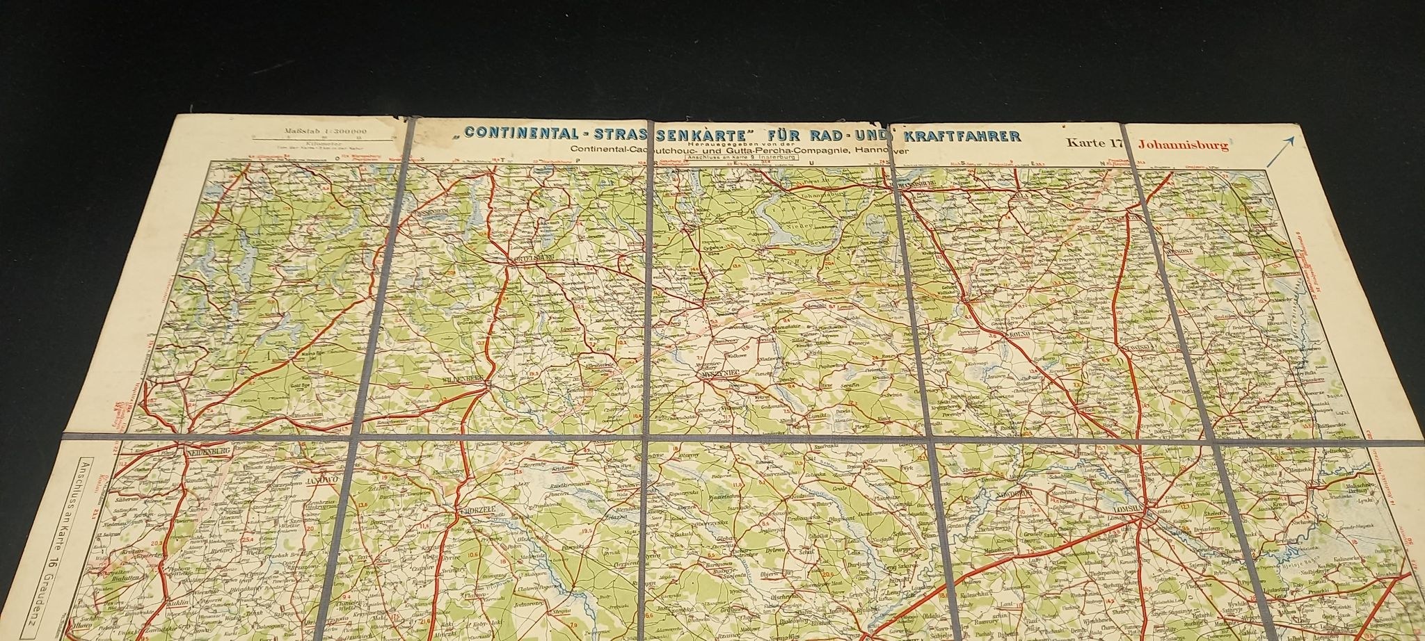 Continental Car Map of Northern Mazovia, Kurpie region and the southern ...
