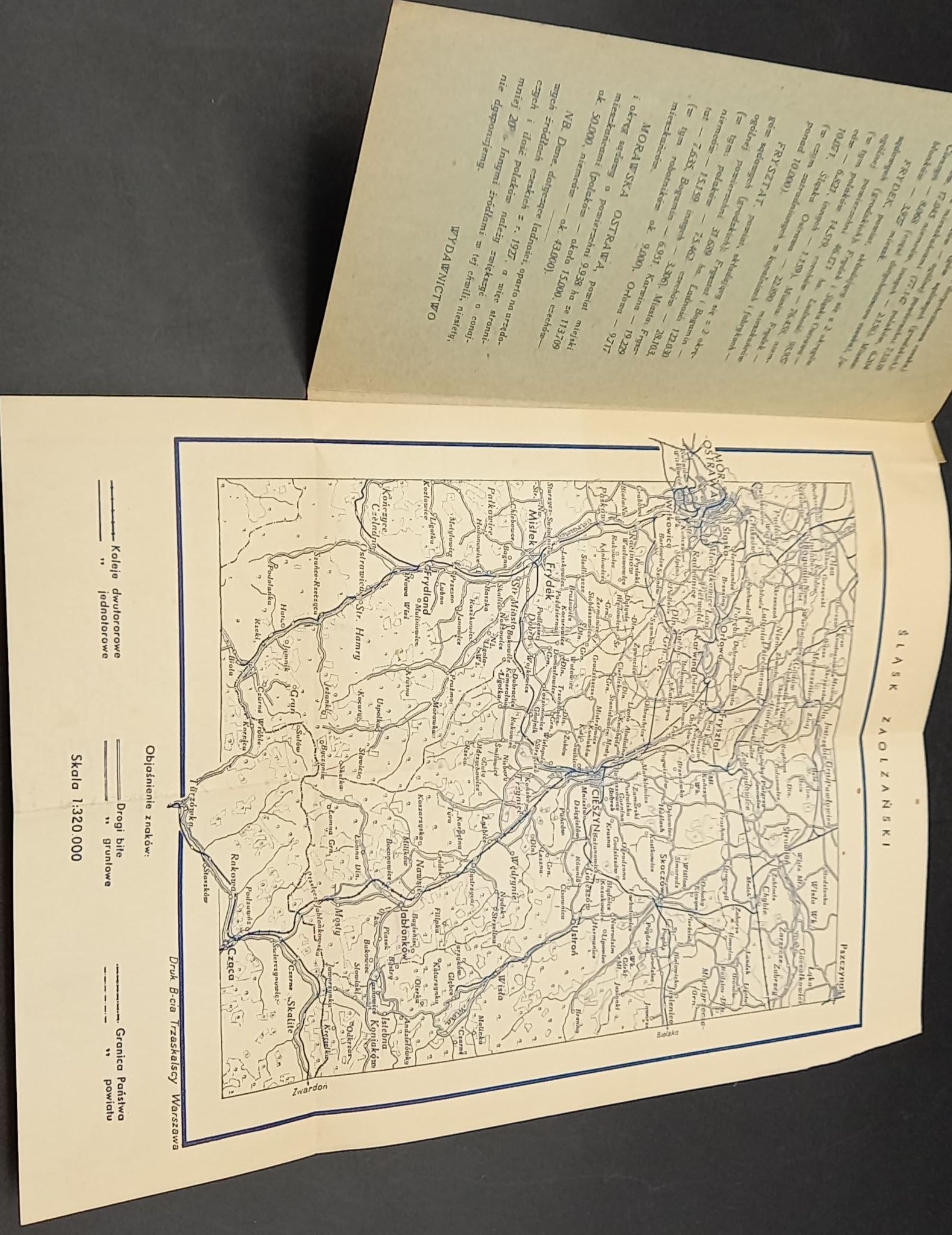 Zaolzie Silesia Detailed map with description Year 1938 - Online ...