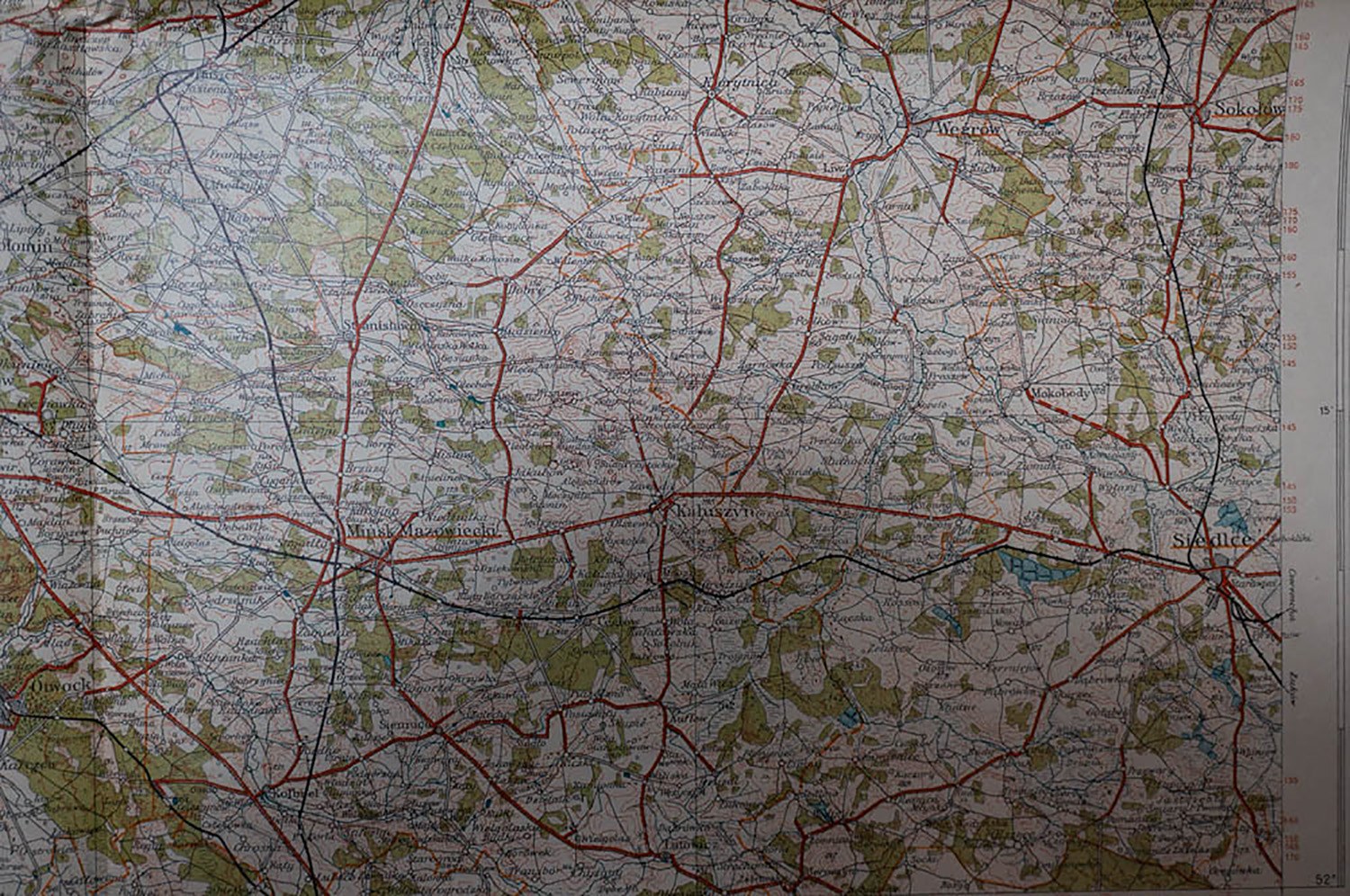 Mapa WIG [Wojskowy Instytut Geograficzny] WARSZAWA, 1933r., skala 1: ...