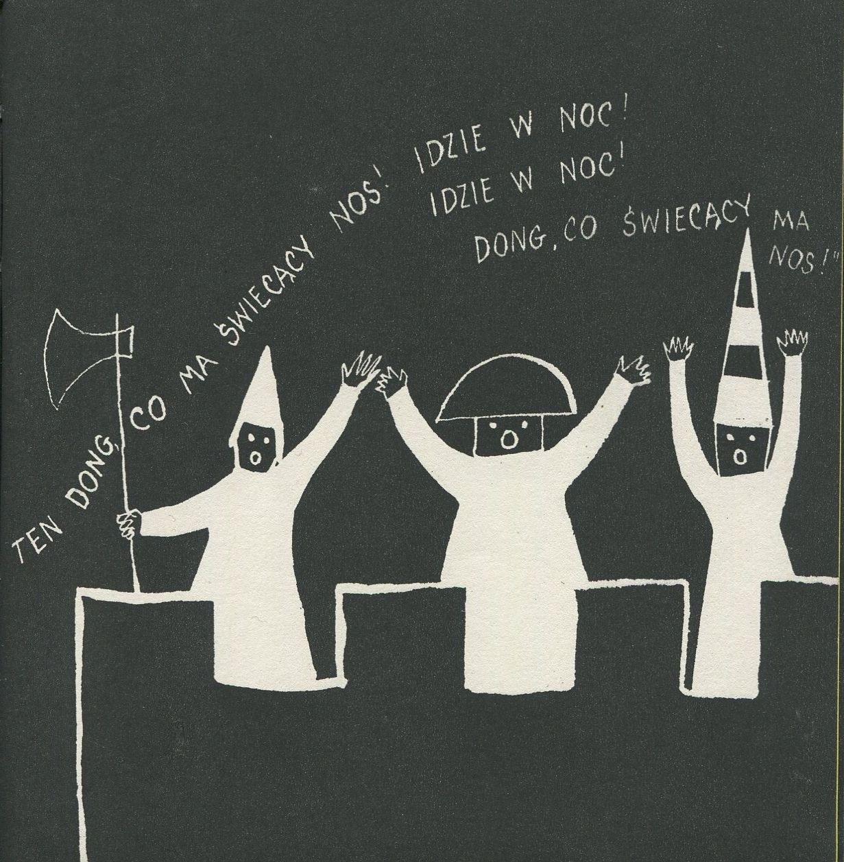 LEAR Edward - Dong co ma świecący nos i inne wierszyki [wydanie pierwsze 1961] [il. Bohdan ...