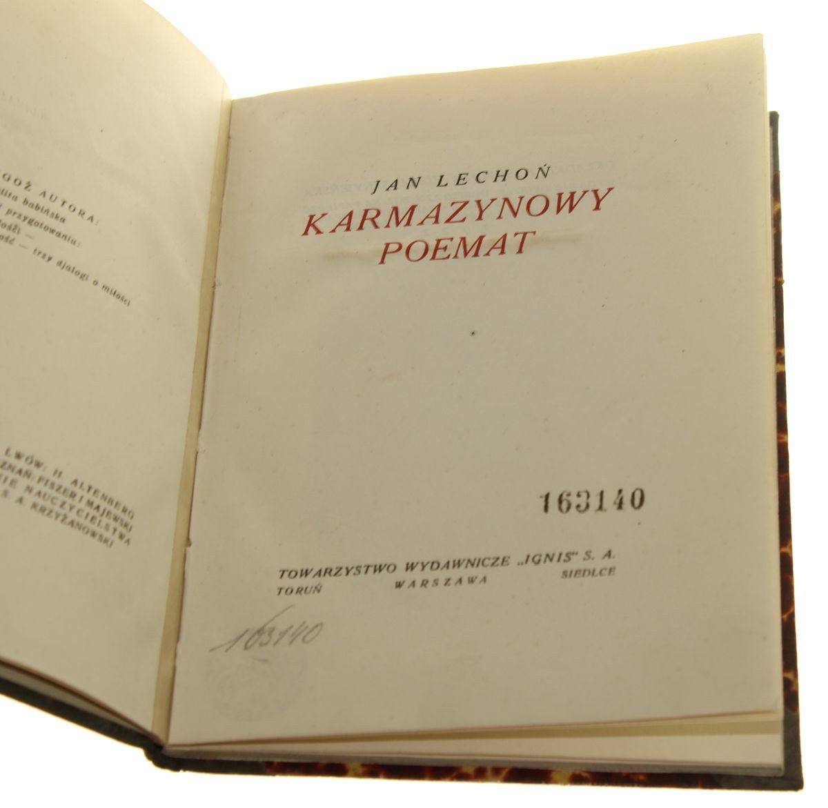 Karmazynowy poemat Jan Lechoń proj. okł. Zofia Stryjeńska [z podpisem ...