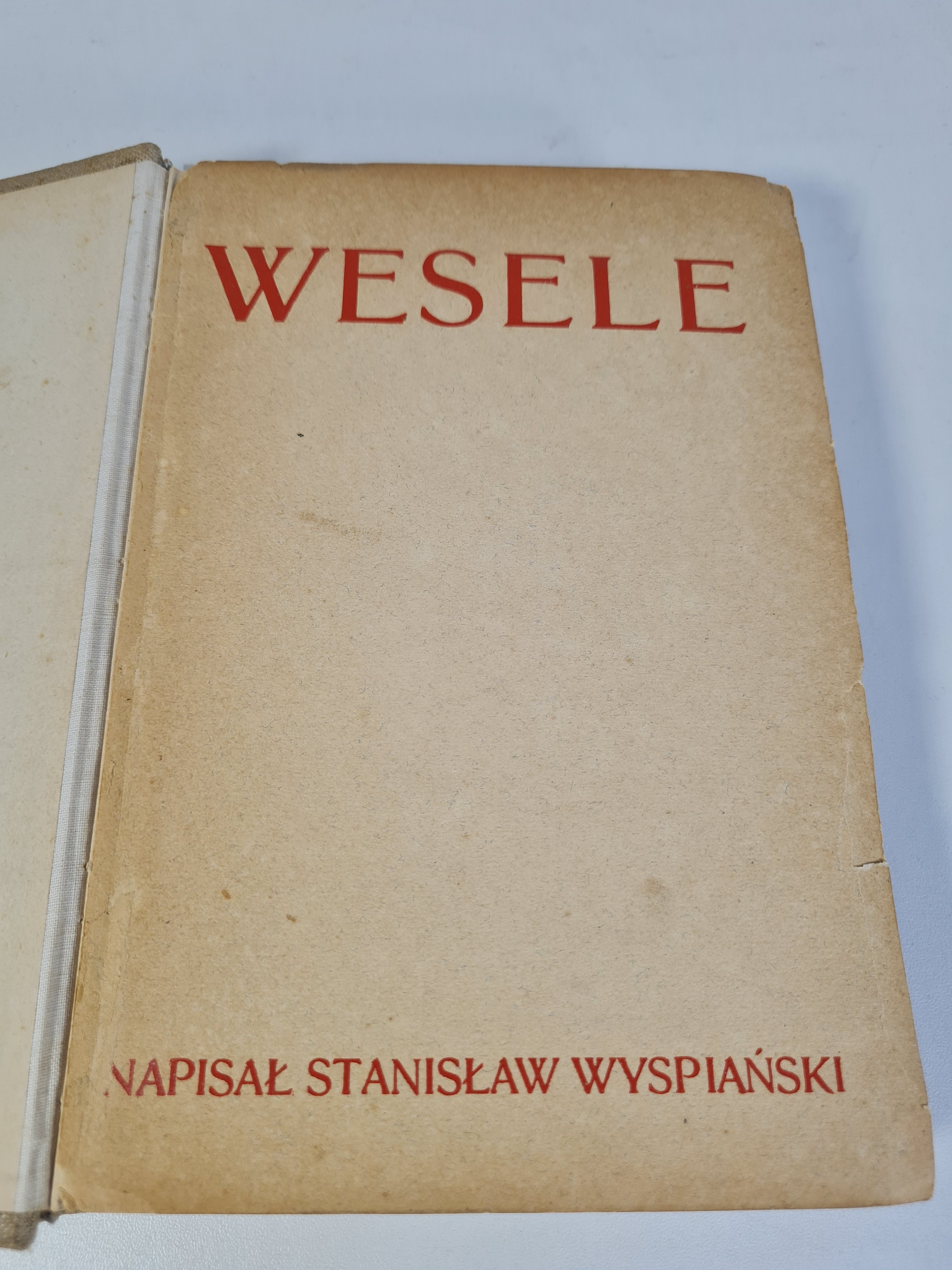 WYSPIAŃSKI Stanisław - WESELE, 1901 Issue I - preserved booklet binding ...