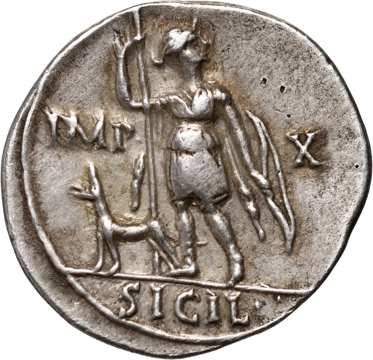 Cesarstwo Rzymskie, Oktawian August 27 p.n.e.-14 n.e, denar, Lyon ...