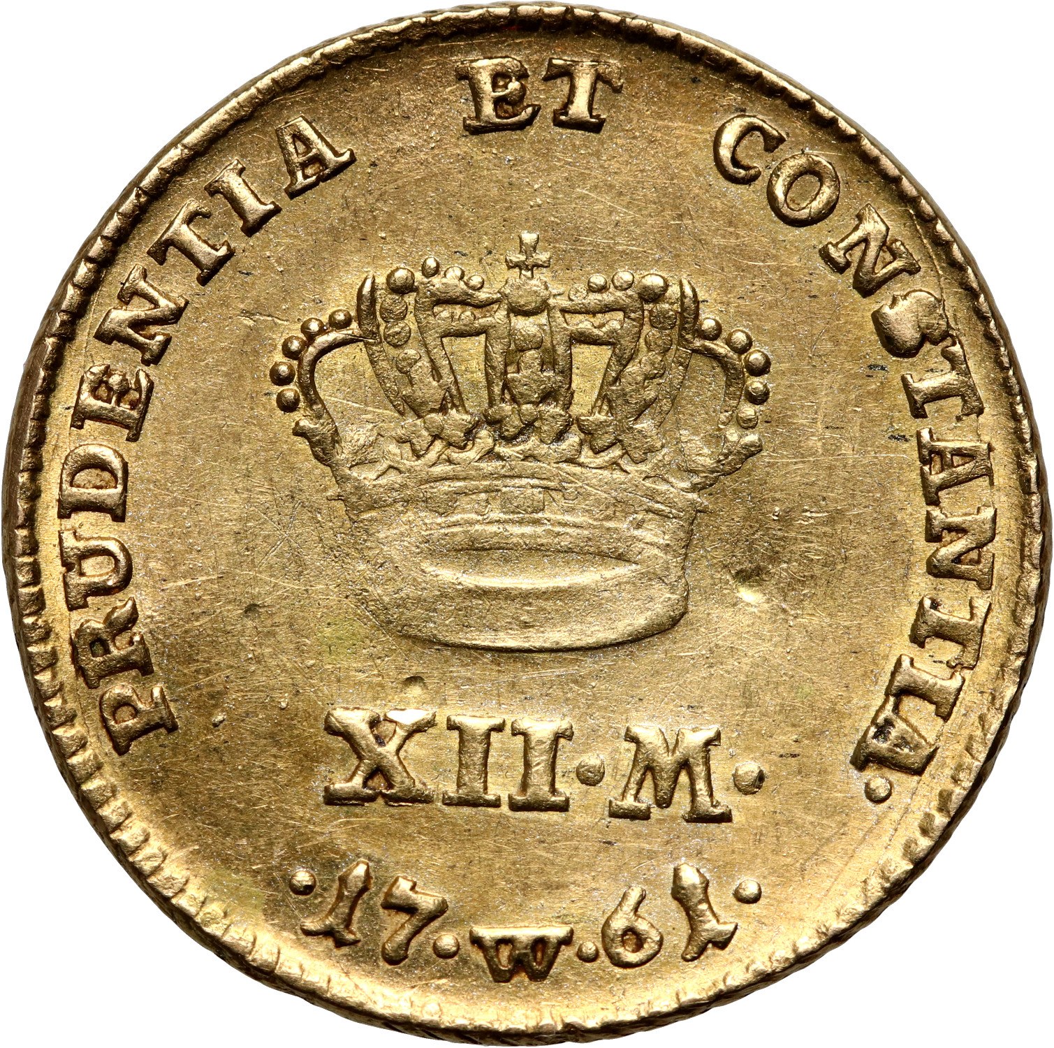 Denmark, Frederik V, 12 marks (Courant Ducat) 1761 W, Copenhagen ...
