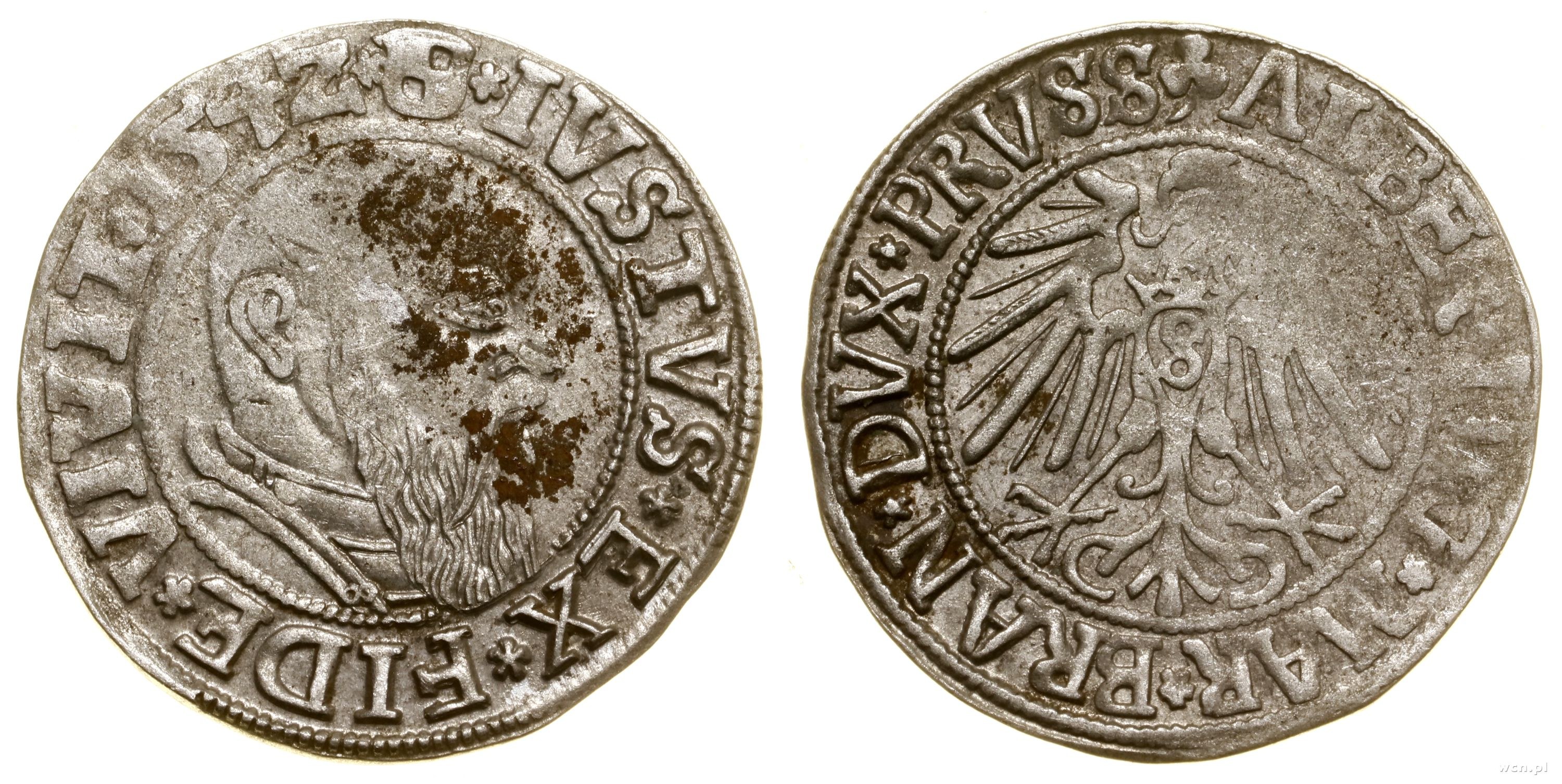 Prusy Książęce (1525-1657), grosz, 1542, Królewiec - Aukcja internetowa ...