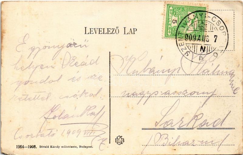 1909 Tátra, Magas Tátra, Vysoké Tatry; A fogaskerekű vasút, Csorbai tó ...