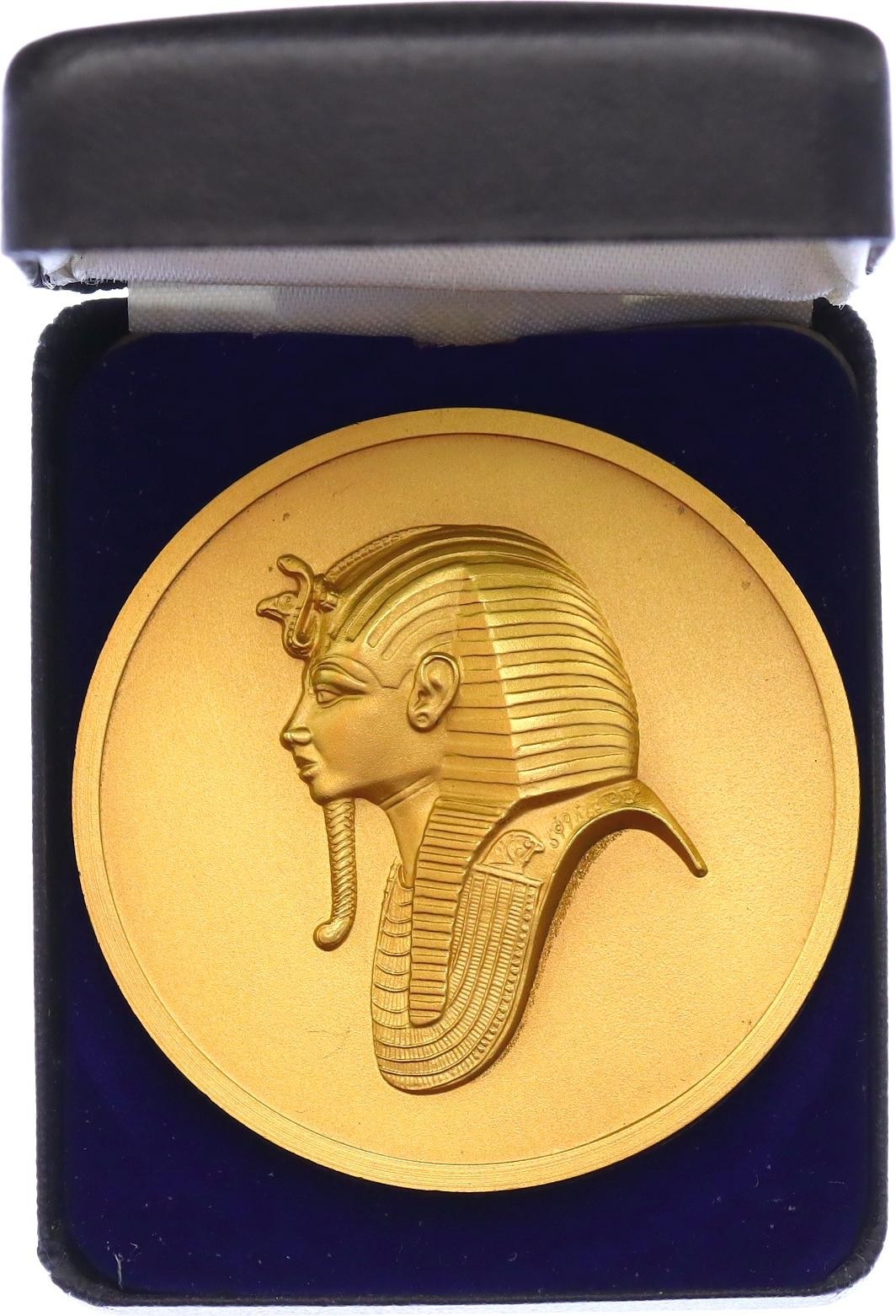 Egypt Gilted Bronze Medal "50th Anniversary of the Discovery of the ...