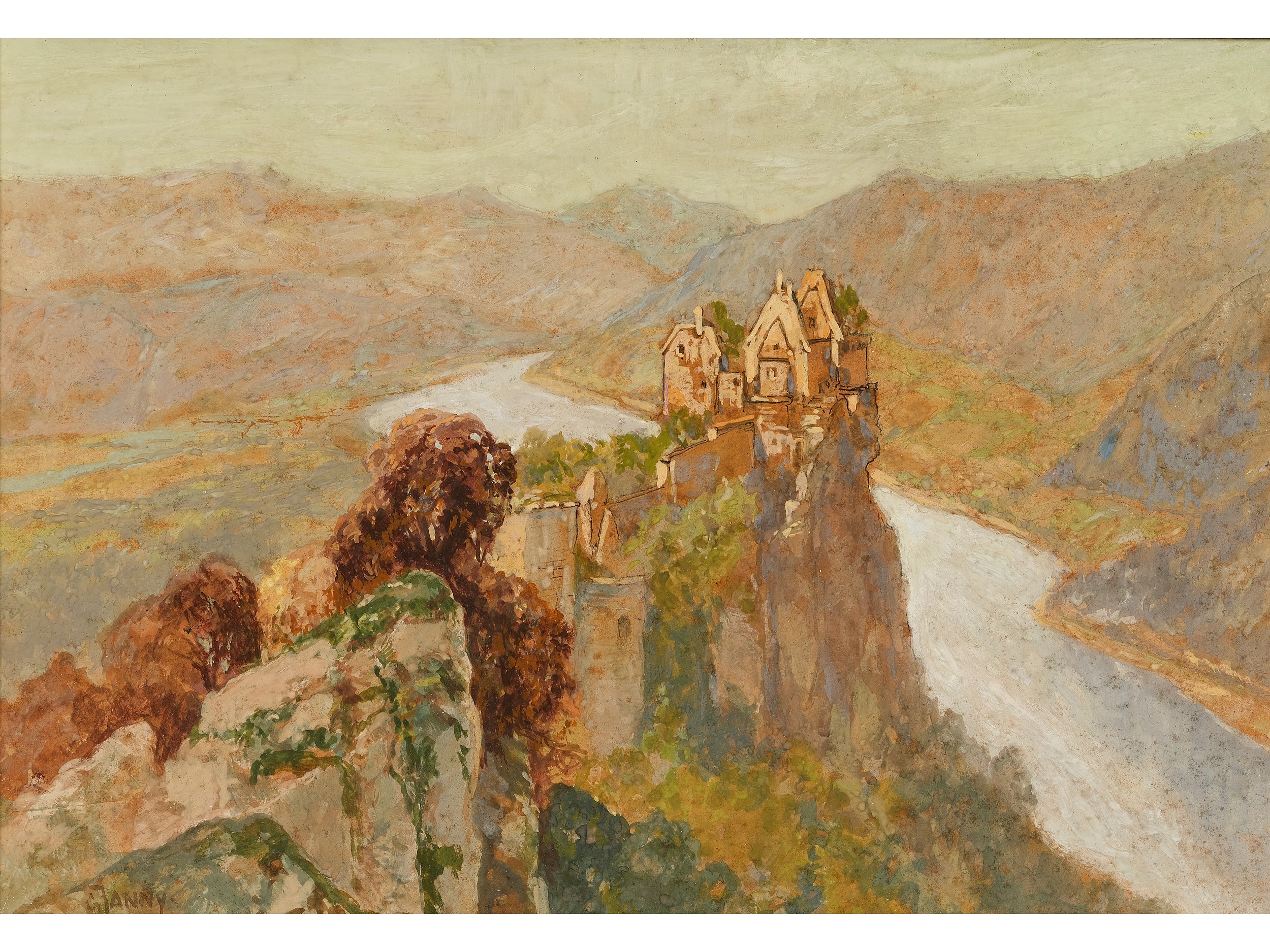 George Janny, Vienna 1864 - 1935 Vienna, Aggstein in the Wachau ...
