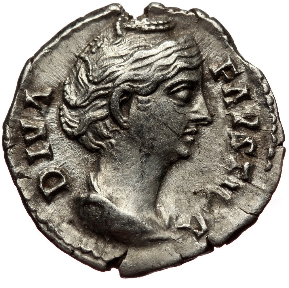 Antoninus Pius, posthumous AR denar 'Diva Faustina' (Silver, 18,5 mm, 2,97 g), Rome, after 141 ...
