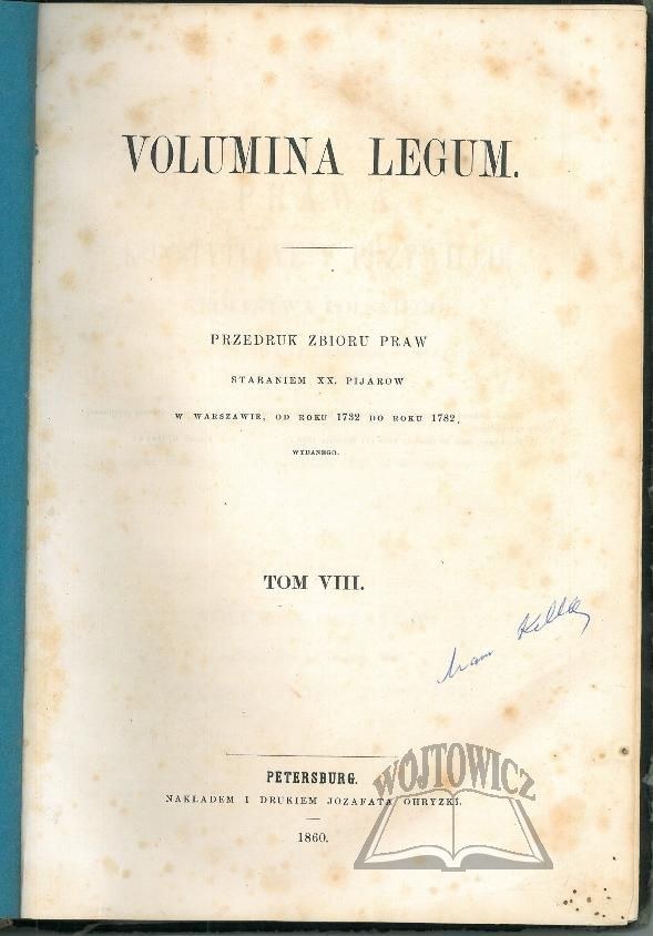 VOLUMINA Legum T. 8. - Aukcja internetowa / Licytacja online - Cena ...