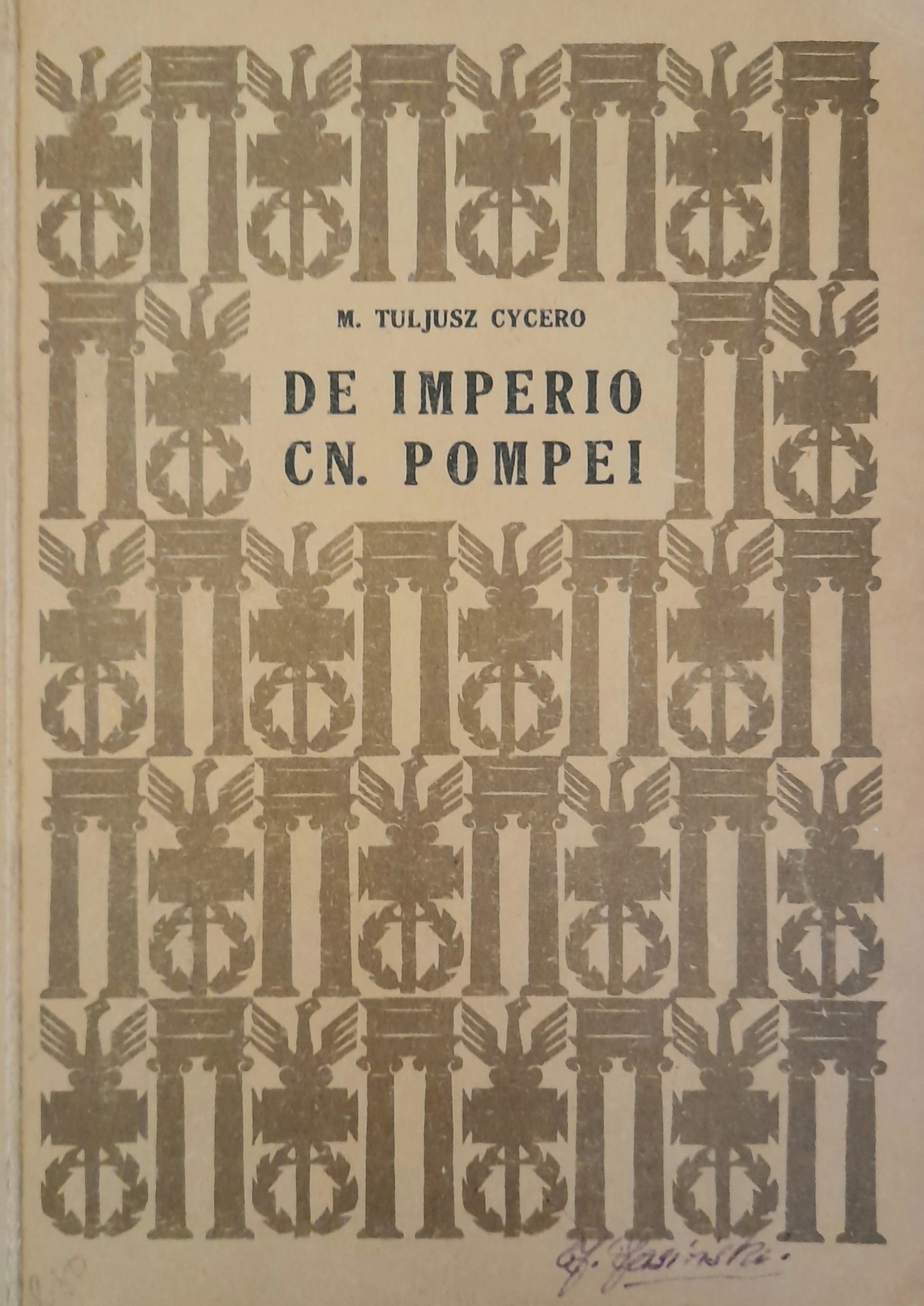 CICERO - De imperio cn. Pompei (On the extraordinary military power of ...