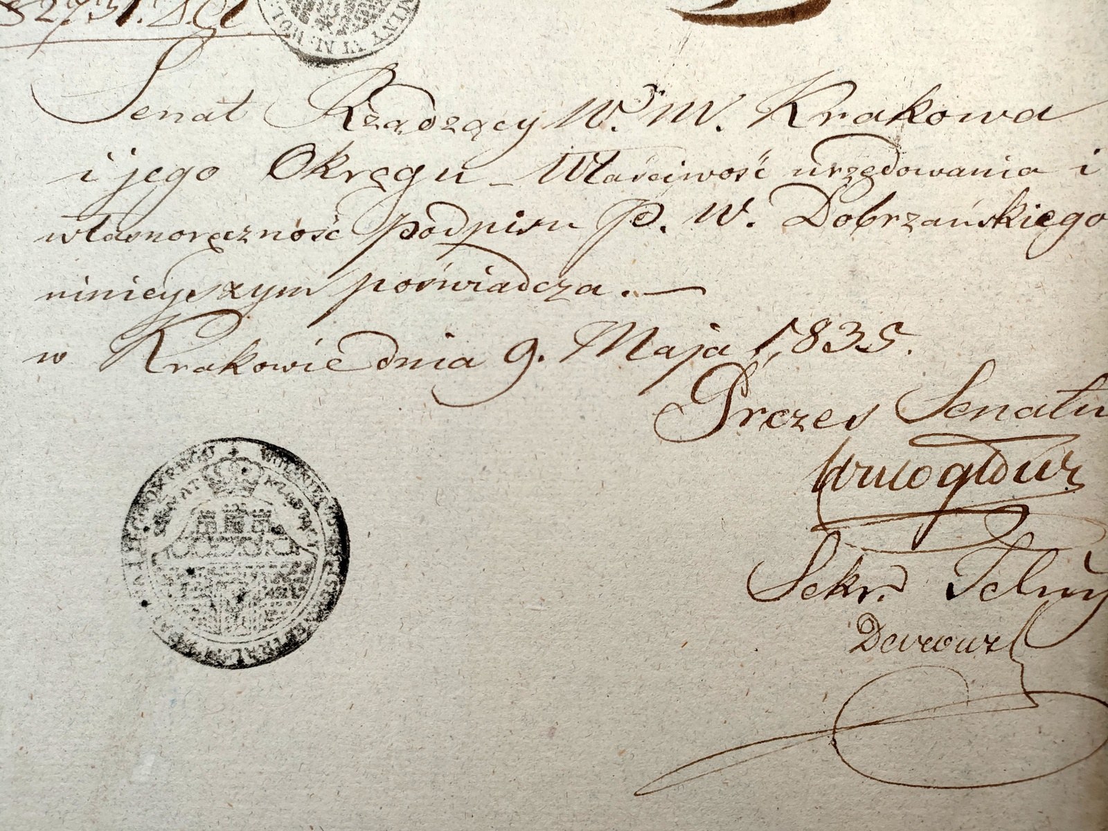 Dokument potwierdzający zameldowanie - pieczęć i podpis Wójta Gminy ...